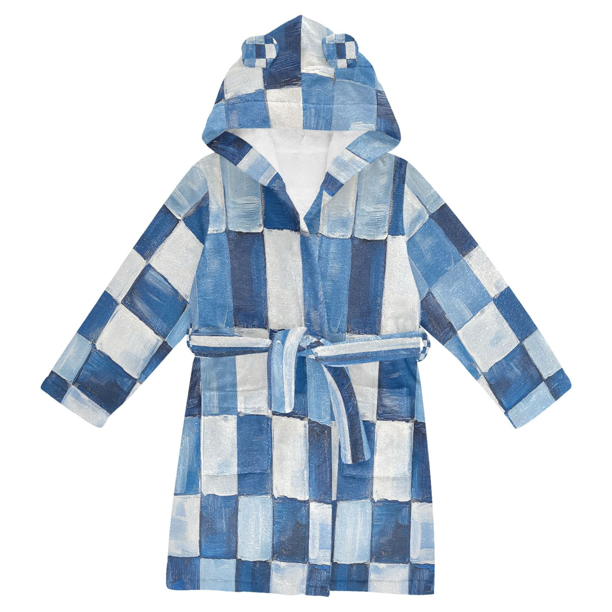 FORMRS Niños Bathrobe Unisex Hooded Robe Soft Plush Pajamas Sleepwear ...