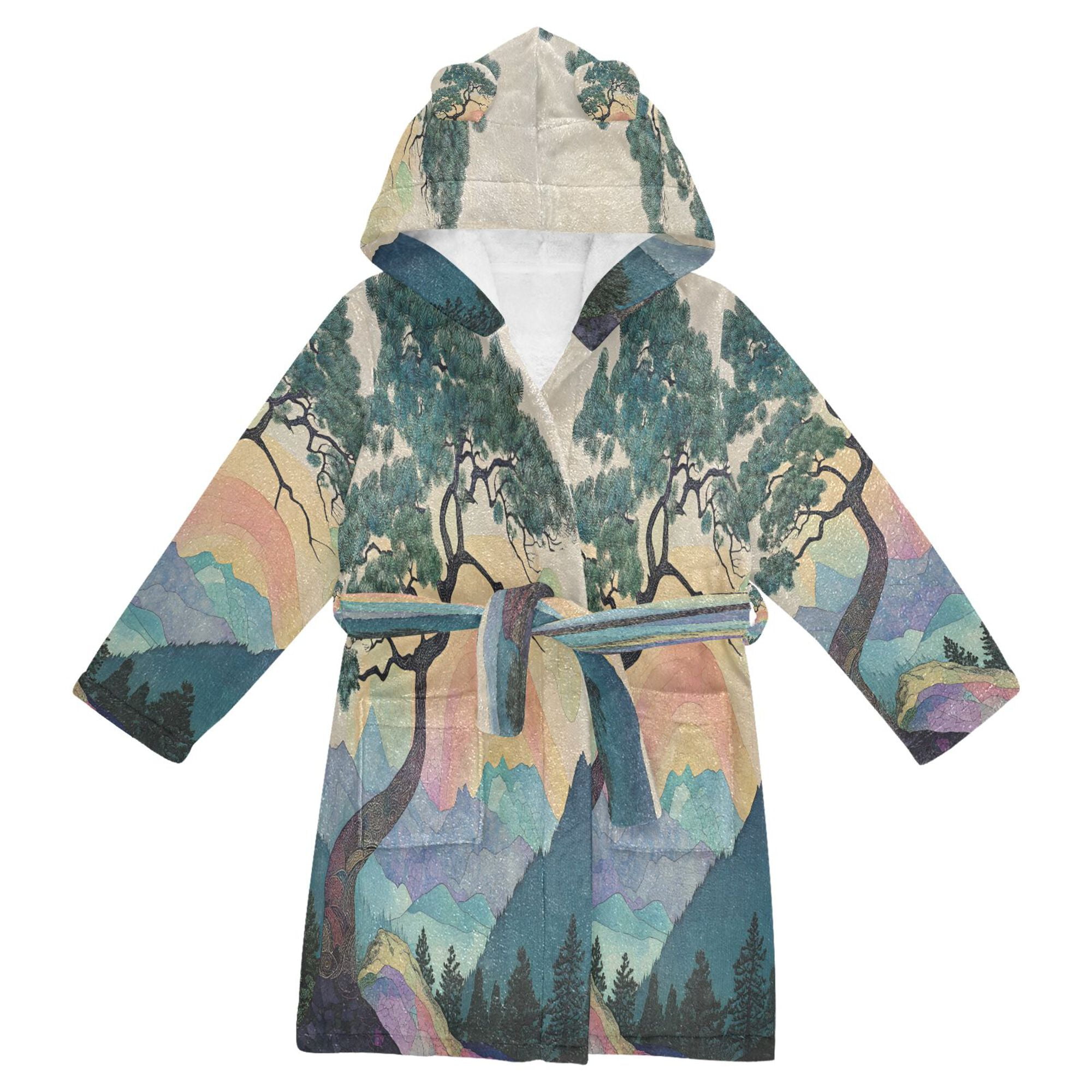 FORMRS Kids Bathrobe Unisex Hooded Robe Toddler Pajamas Sleepwear, Size ...