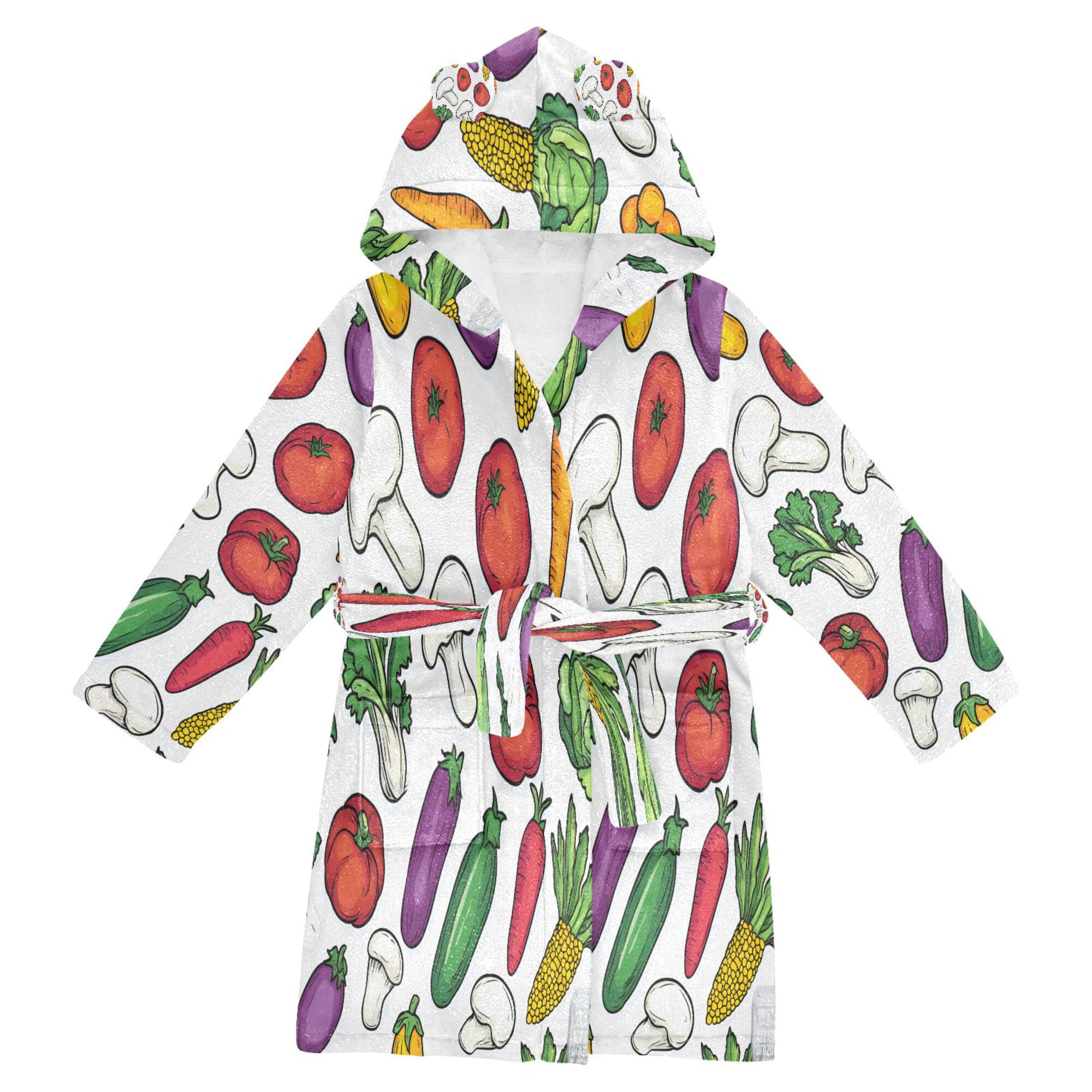 FORMRS Kids Bathrobe Unisex Hooded Robe Toddler Pajamas Sleepwear, Size ...