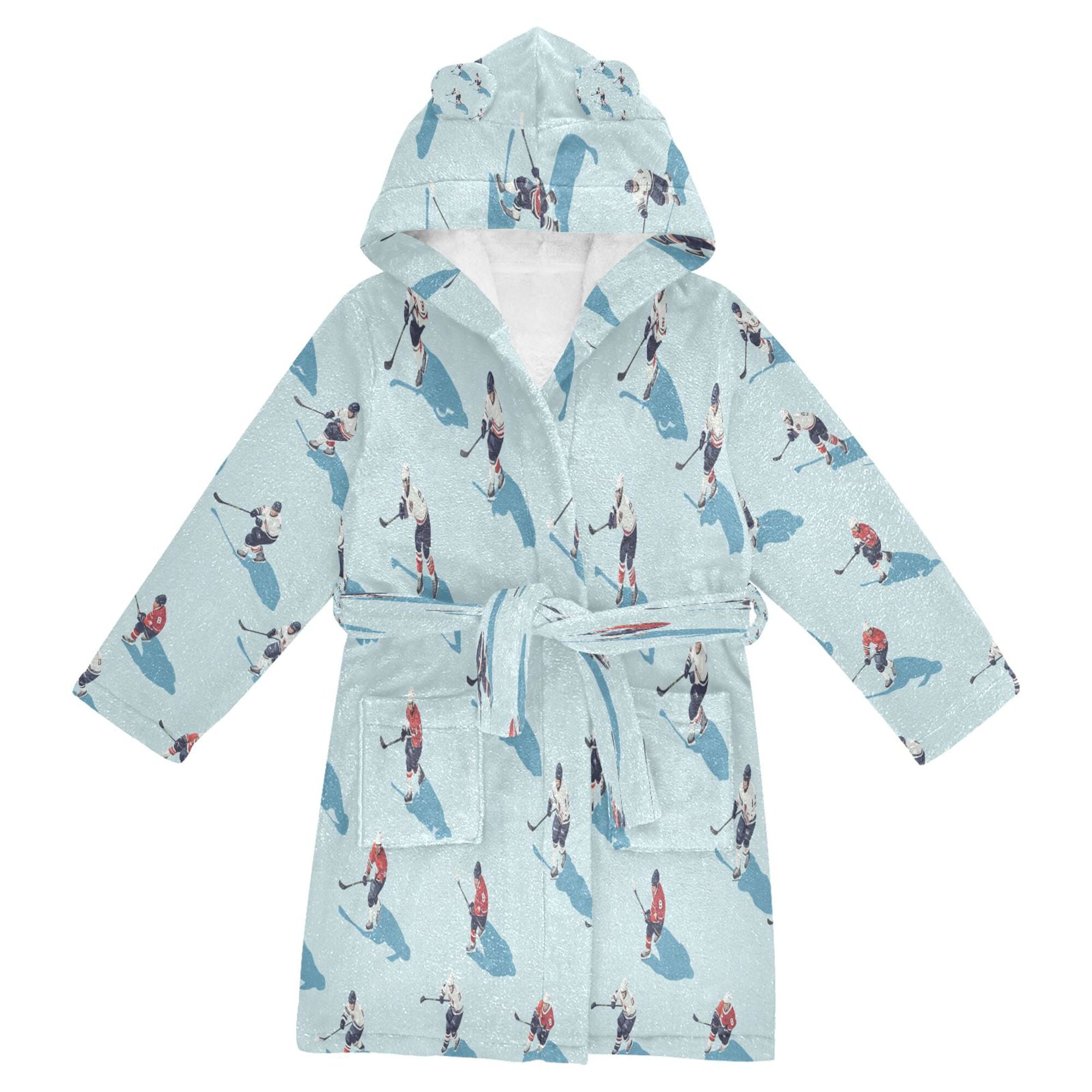 FORMRS Kids Bathrobe Unisex Hooded Robe Toddler Pajamas Sleepwear, Size ...