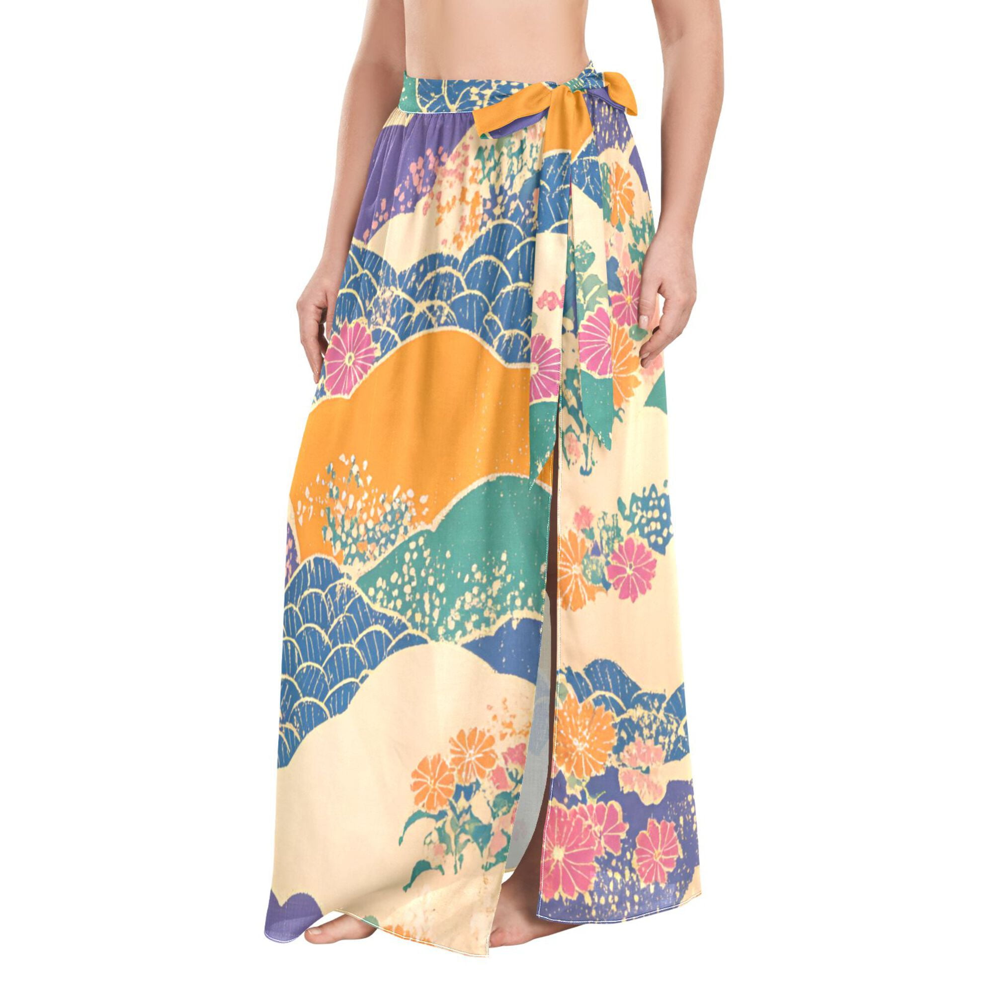 FORMRS Womens Beach Sarong Semi-Sheer Bikini Wrap Skirt Swimsuit Cover ...