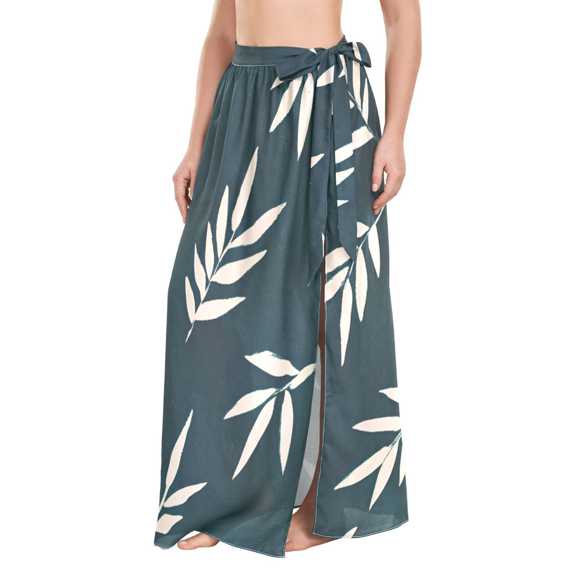 FORMRS Womens Long Sarong Beach Wrap Semi-Sheer Bikini Skirt Bathing ...