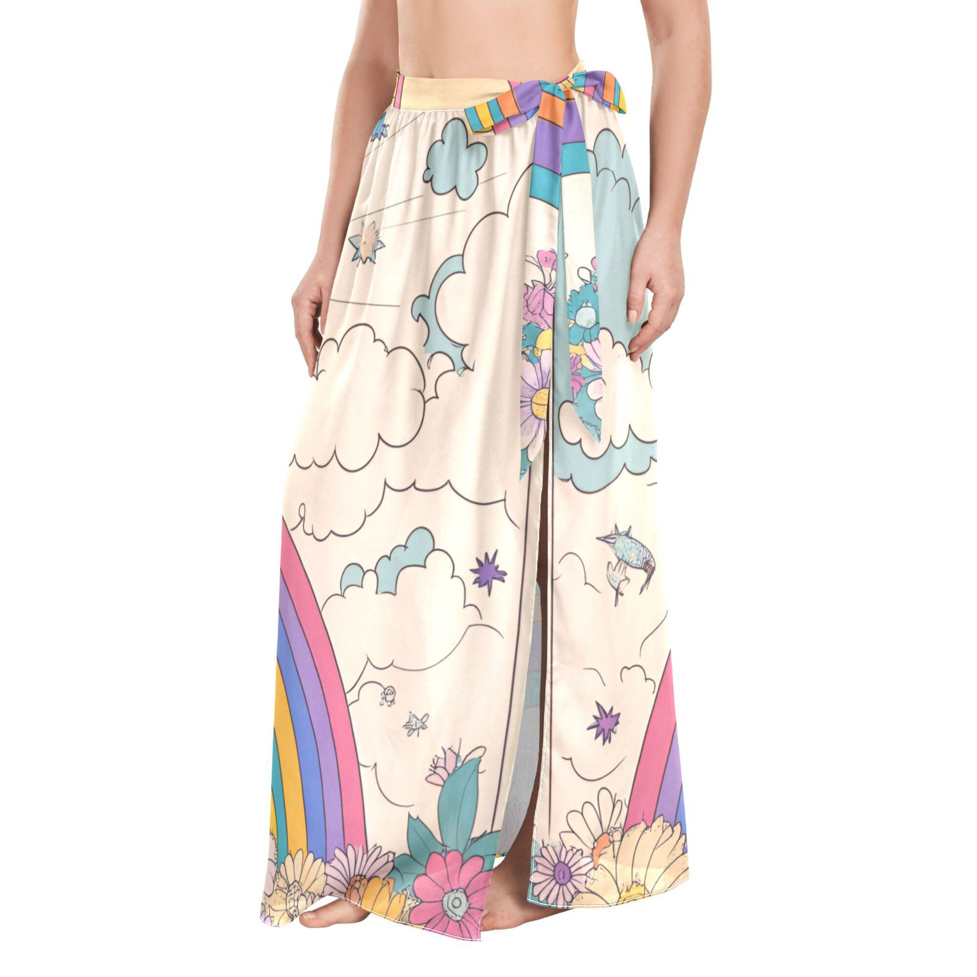 FORMRS Womens Beach Sarong Semi-Sheer Bikini Wrap Skirt Swimsuit Cover ...