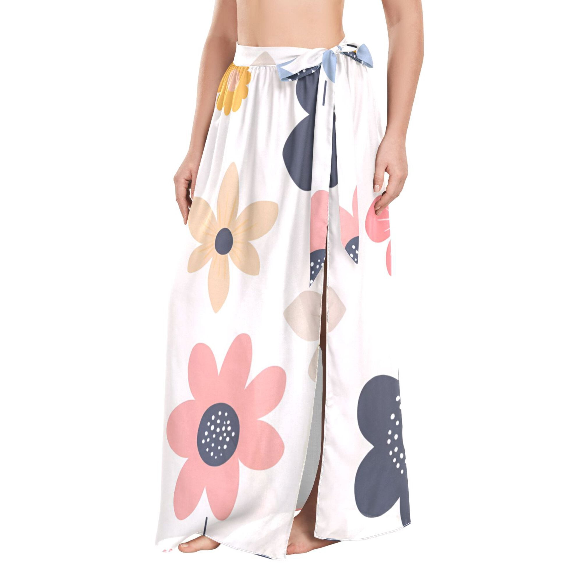 FORMRS Womens Beach Sarong Semi-Sheer Bikini Wrap Skirt Swimsuit Cover ...