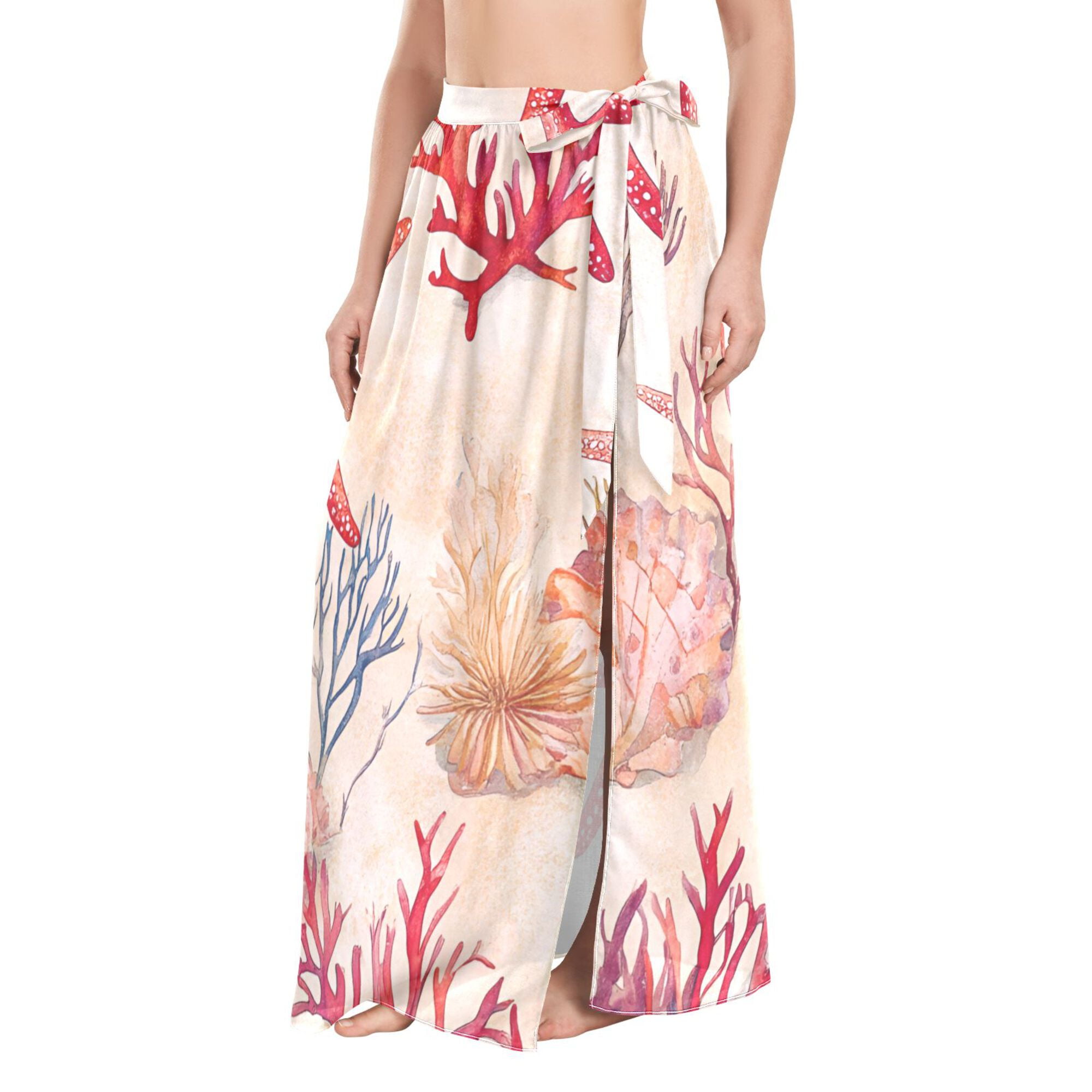 FORMRS Womens Beach Sarong Semi-Sheer Bikini Wrap Skirt Swimsuit Cover ...