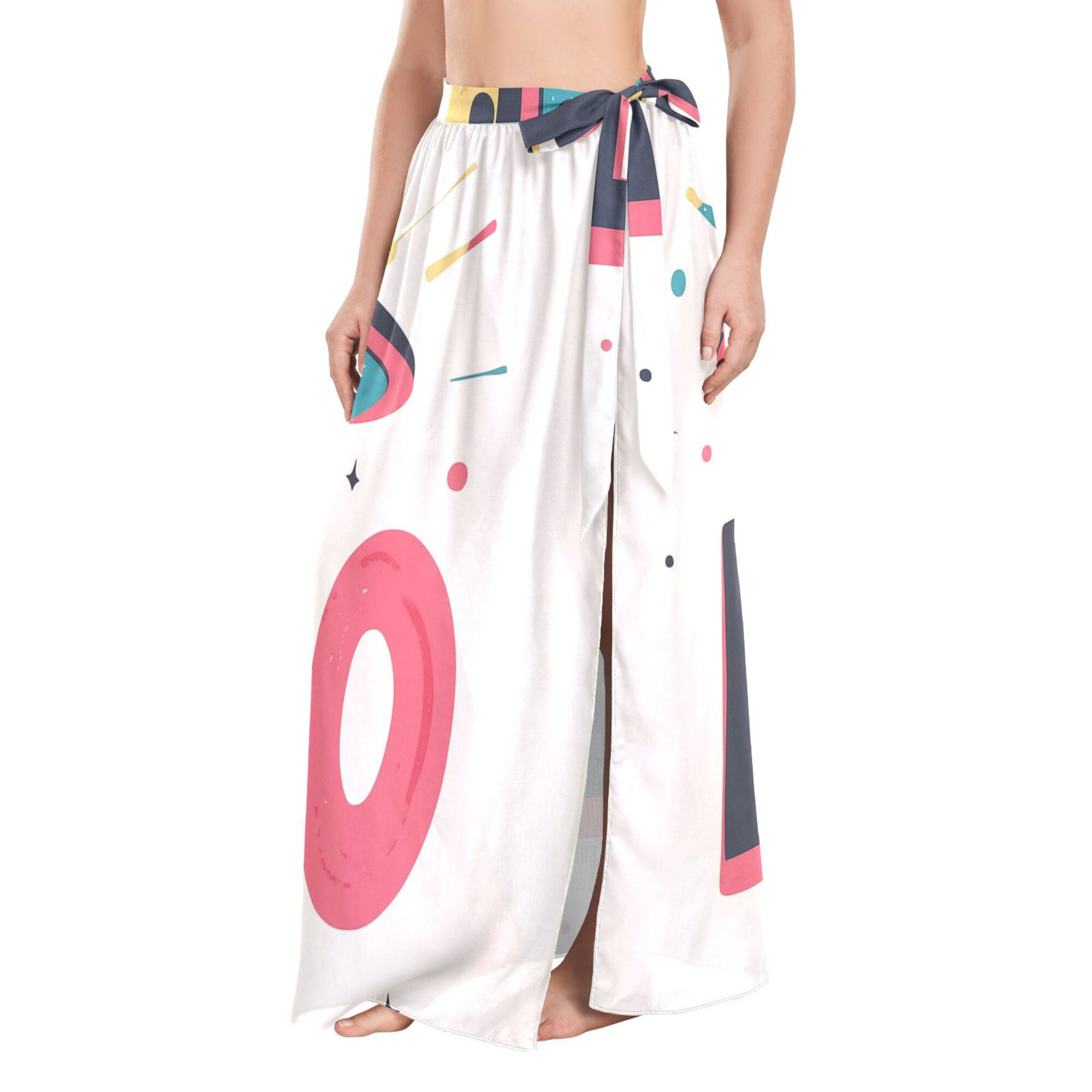 FORMRS Womens Long Sarong Beach Wrap Semi-Sheer Bikini Skirt Bathing ...