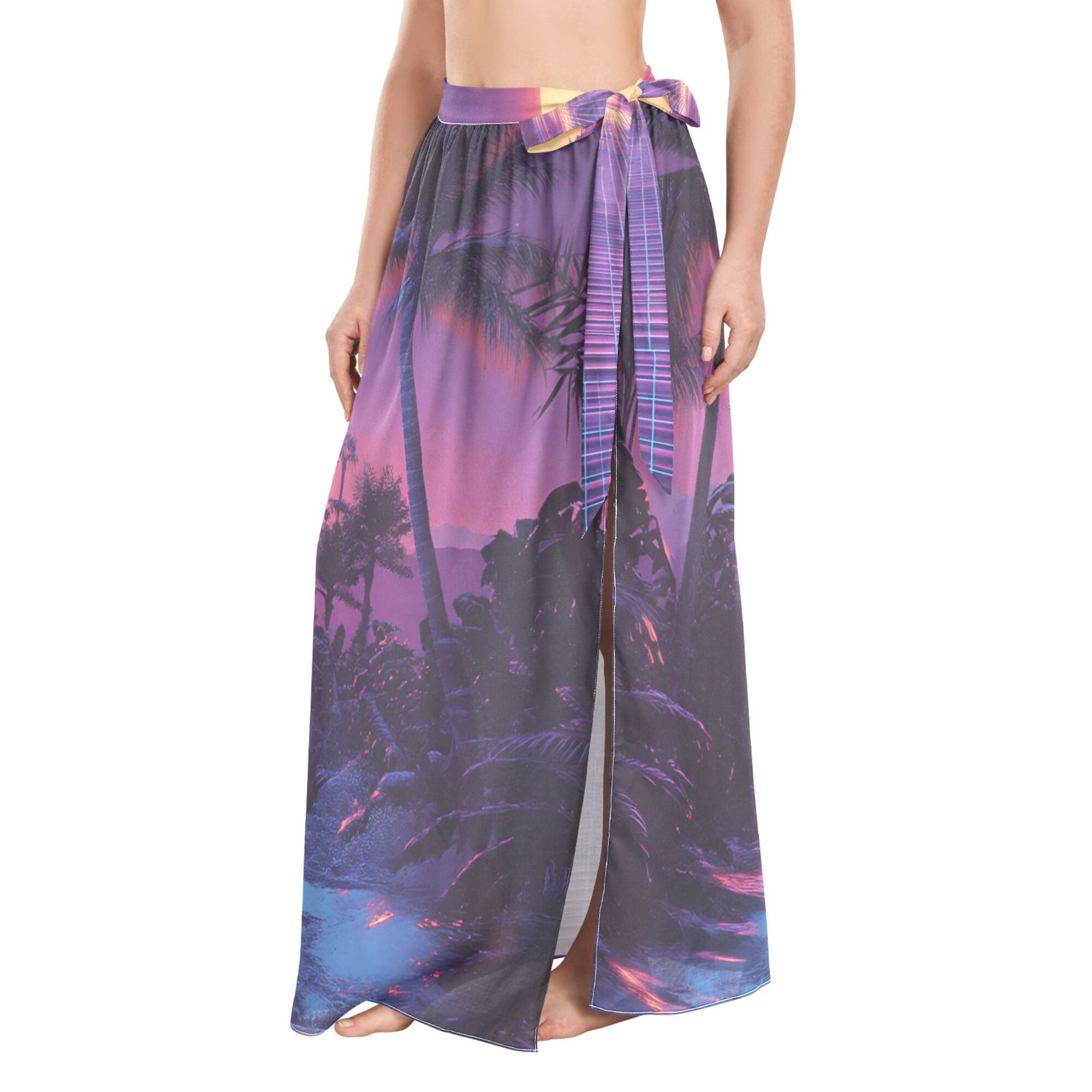FORMRS Womens Beach Sarong Semi-Sheer Bikini Wrap Skirt Swimsuit Cover ...