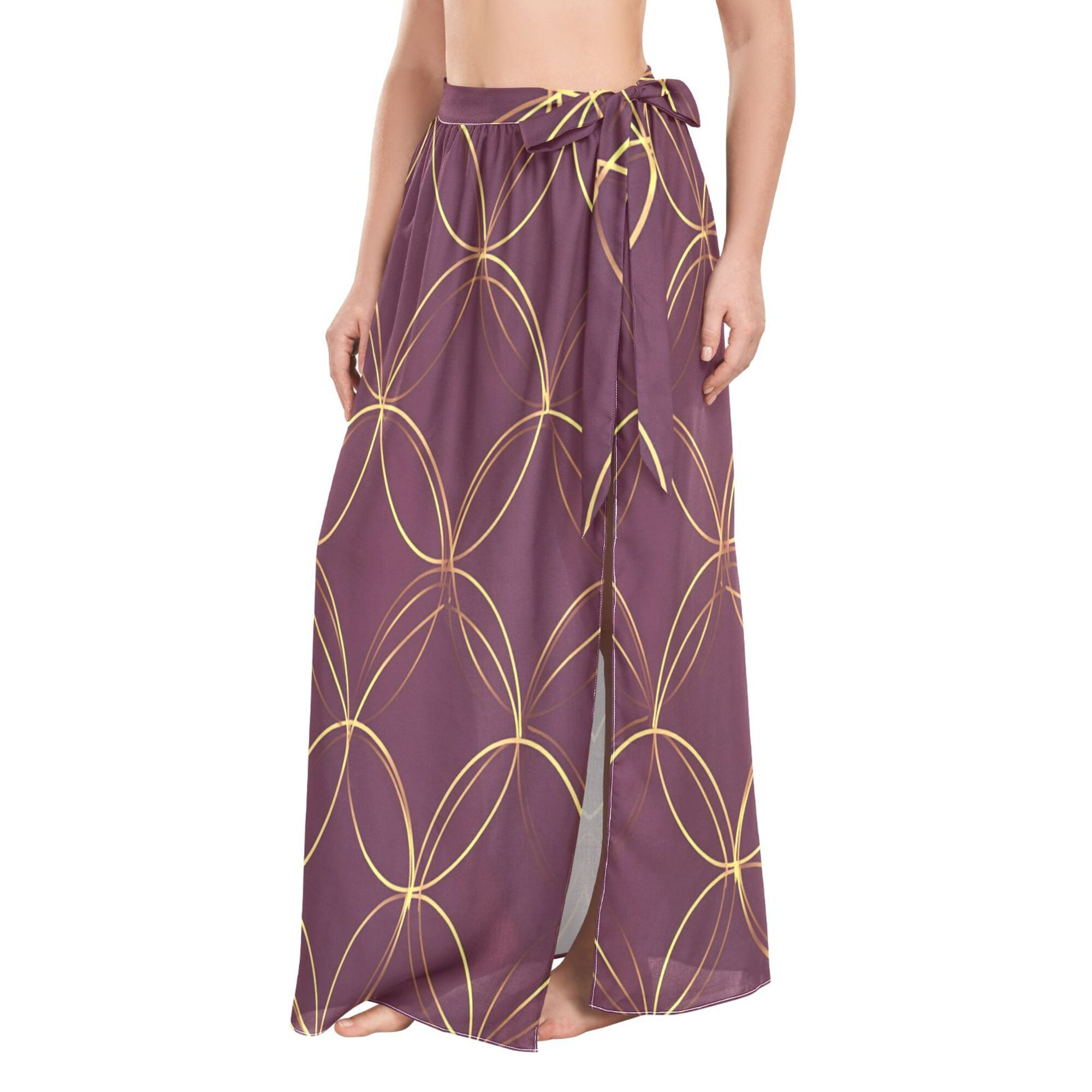 FORMRS Womens Beach Sarong Semi-Sheer Bikini Wrap Skirt Swimsuit Cover ...