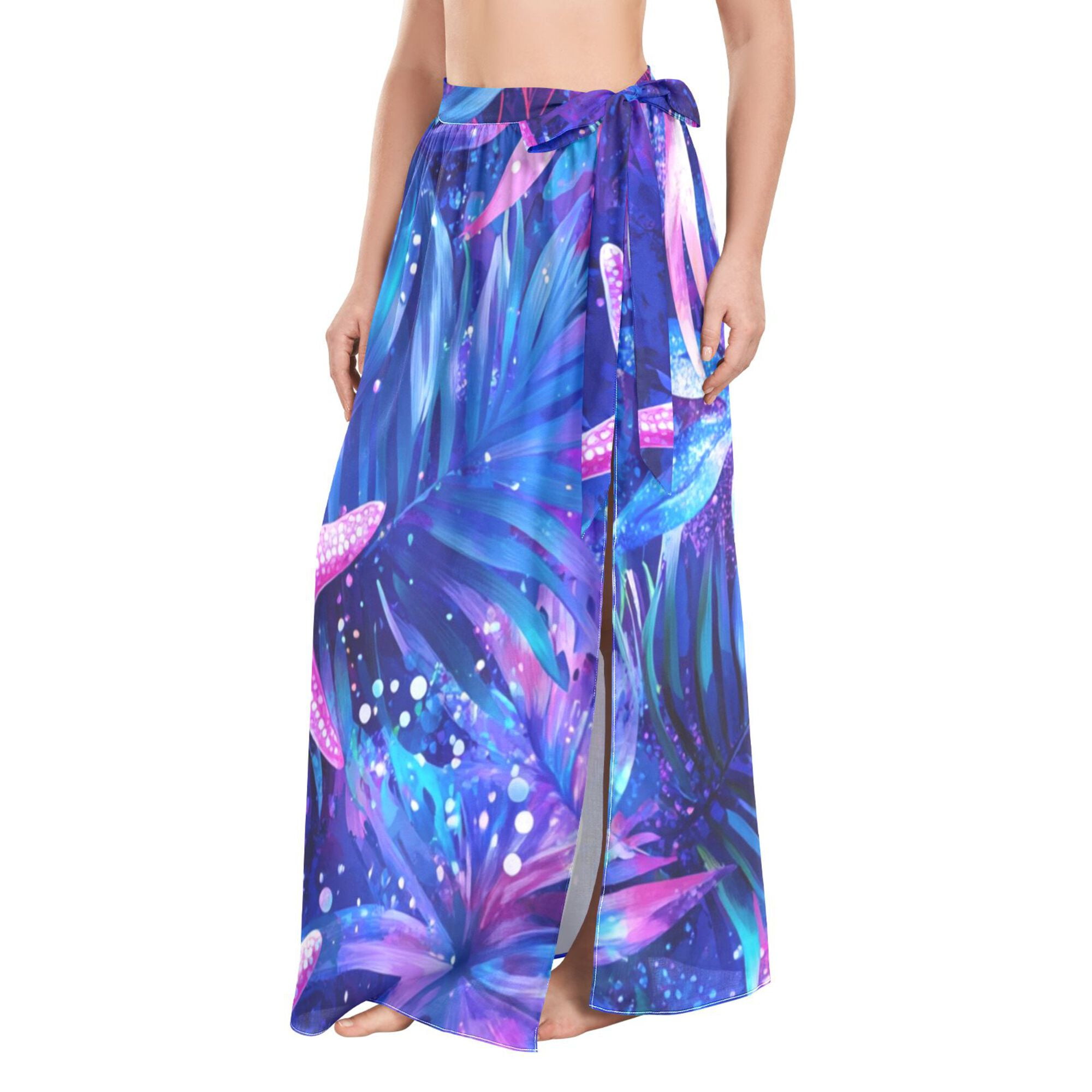 FORMRS Womens Beach Sarong Semi-Sheer Bikini Wrap Skirt Swimsuit Cover ...