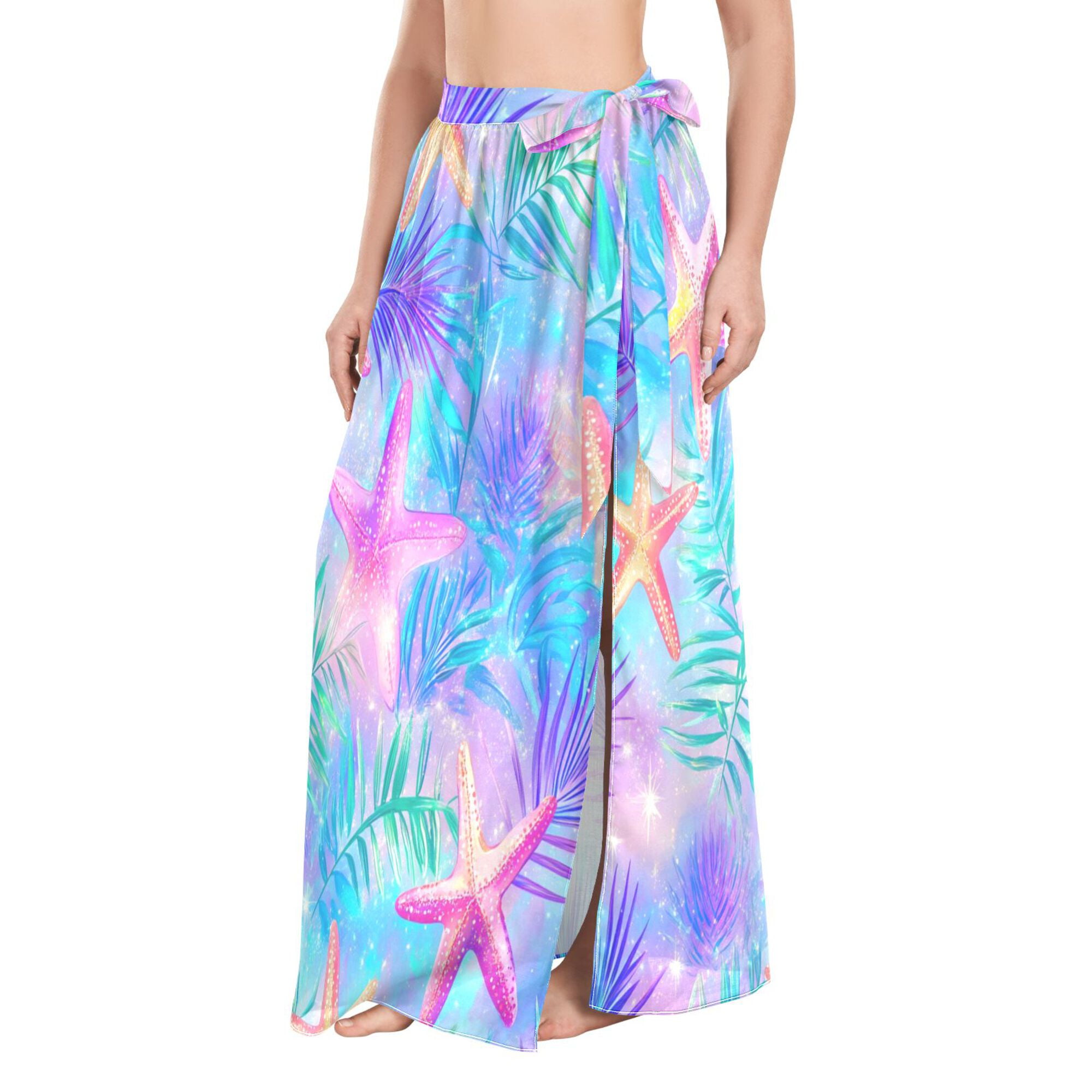 FORMRS Womens Beach Sarong Semi-Sheer Bikini Wrap Skirt Swimsuit Cover ...