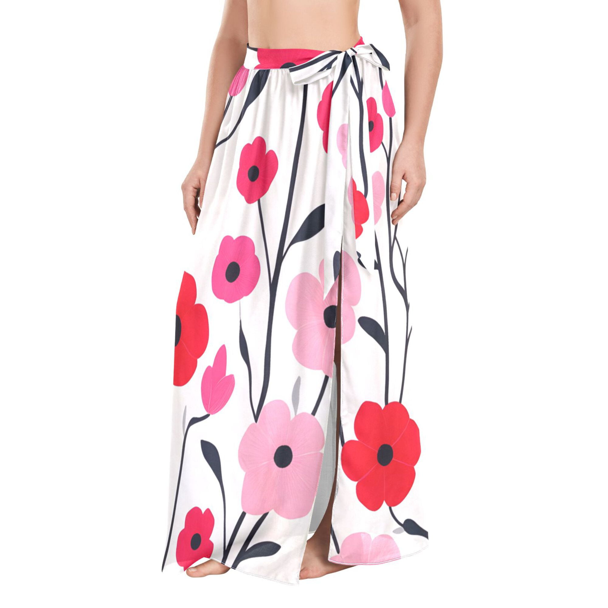 FORMRS Womens Beach Sarong Semi-Sheer Bikini Wrap Skirt Swimsuit Cover ...