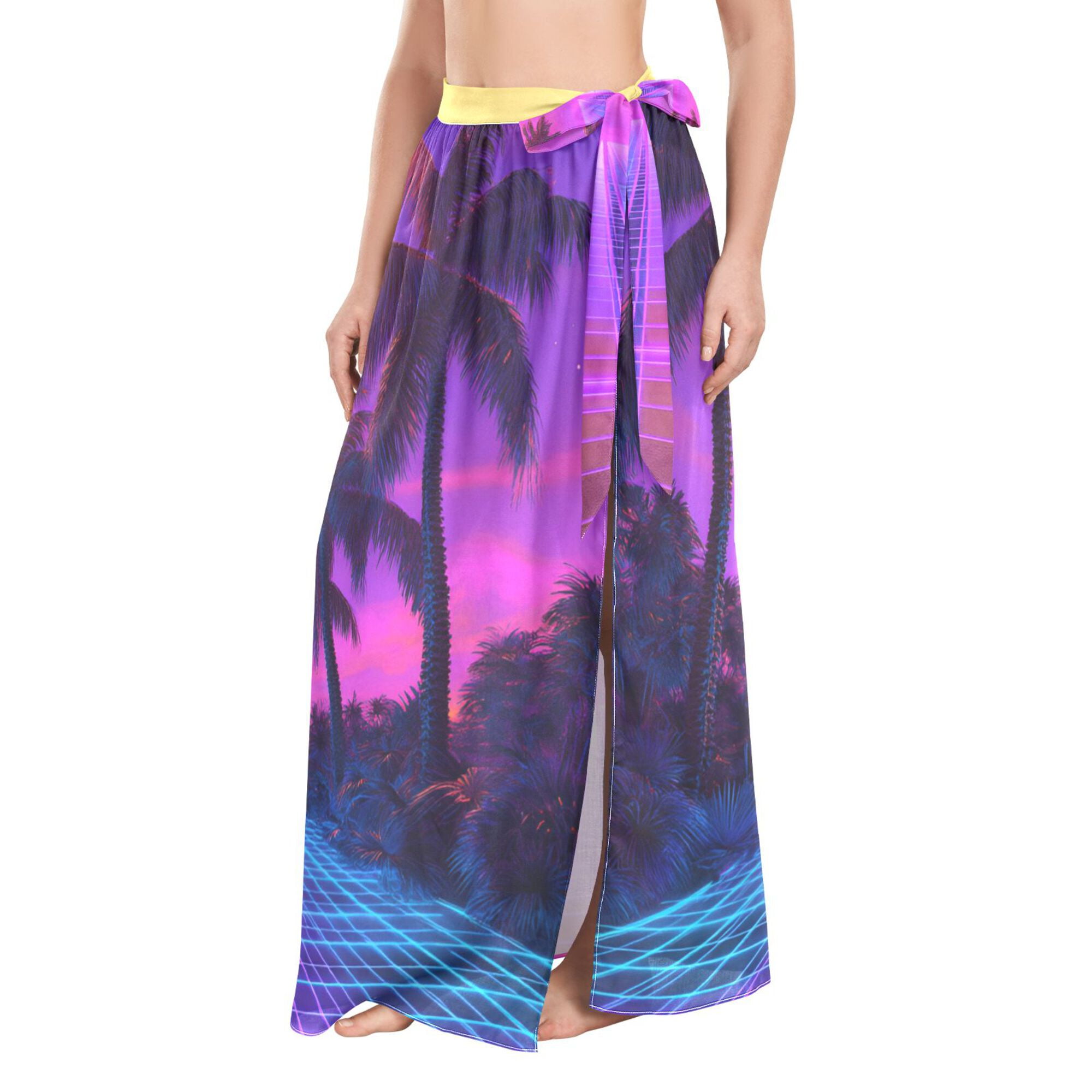 FORMRS Womens Beach Sarong Semi-Sheer Bikini Wrap Skirt Swimsuit Cover ...