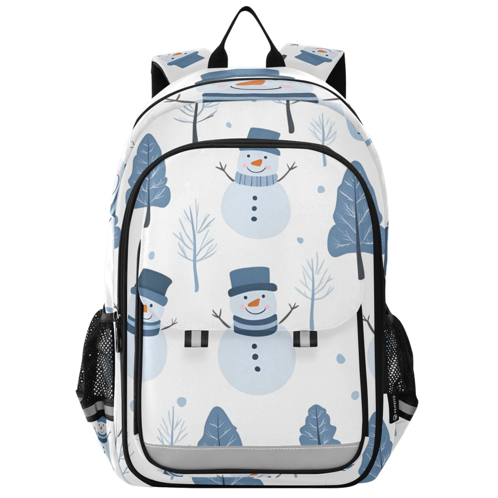 FORMRS School Backpack 17" Student Travel Bag with Laptop Compartment, White Snowman - Walmart.com
