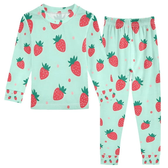 FORMRS Toddler Unisex Long Sleeve Top and Pants Pajama Set 2-Piece Sleepwear, Sizes 18M-8Y ...