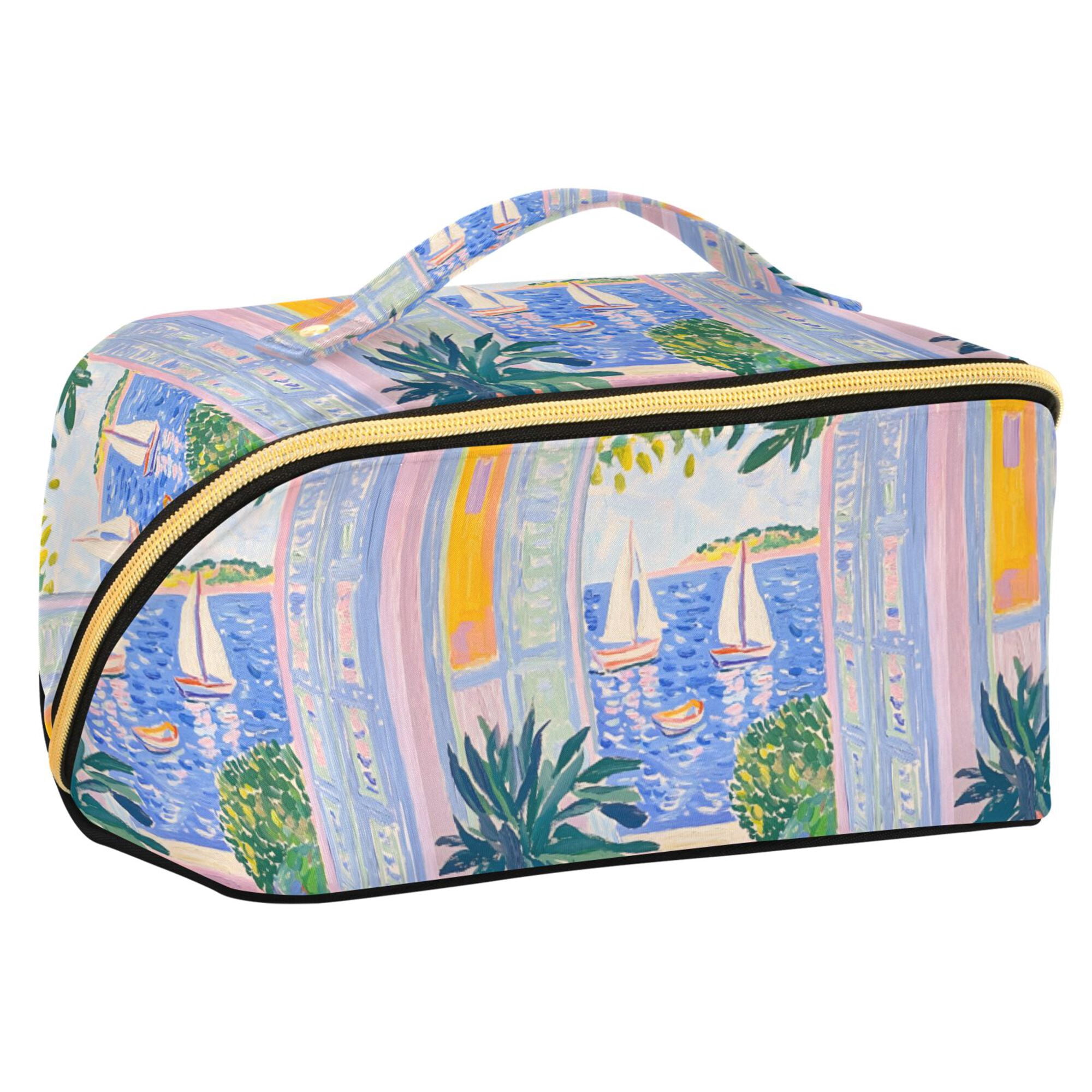 FORMRS Makeup Bag Travel Cosmetic Organizer for Women Fold Flat Zipper ...