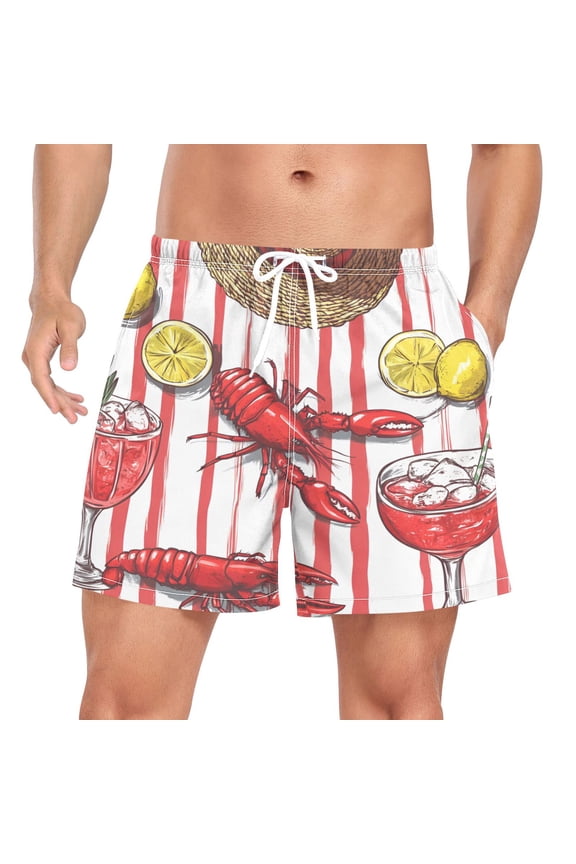 Lobster Swim Trunks
