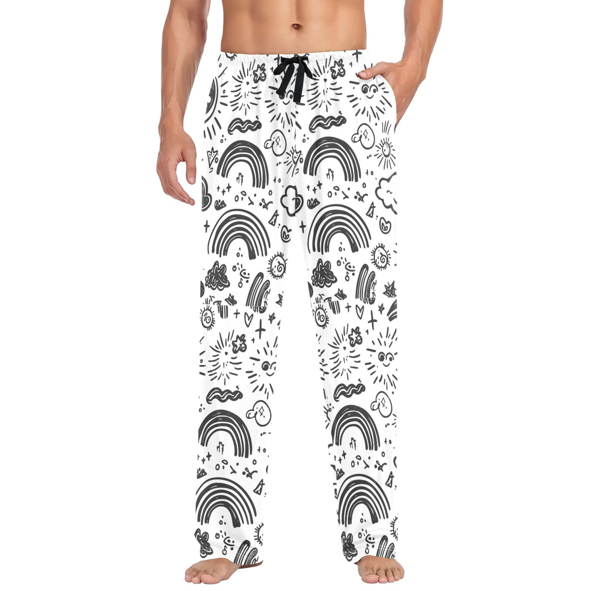 FORMRS Mens Pajama Pants with Pockets Sleepwear Lounge Bottoms Sizes S ...