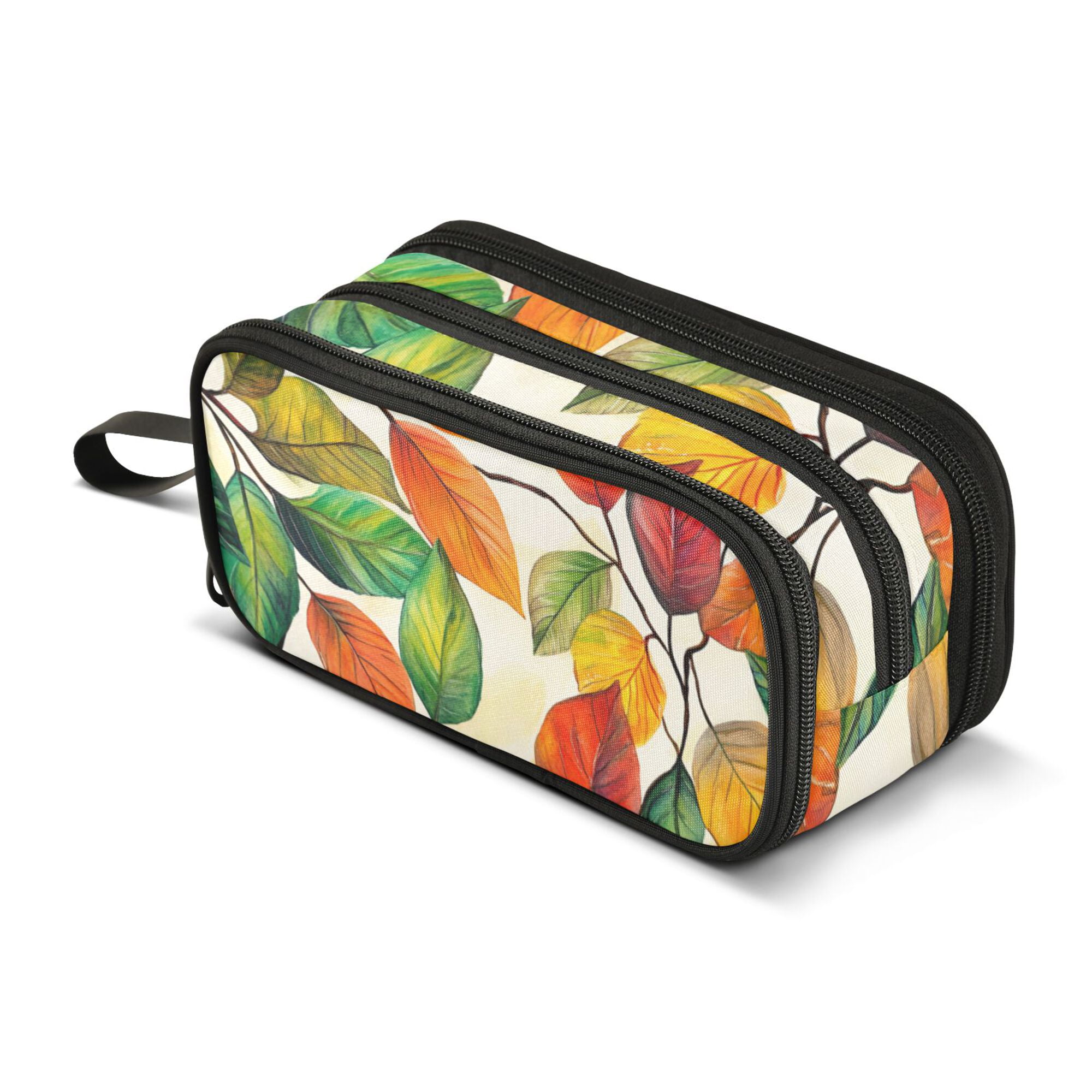 FORMRS Pencil Case with 3 Compartments Zipper Pouch, Elementary School Level and up, Beige ...