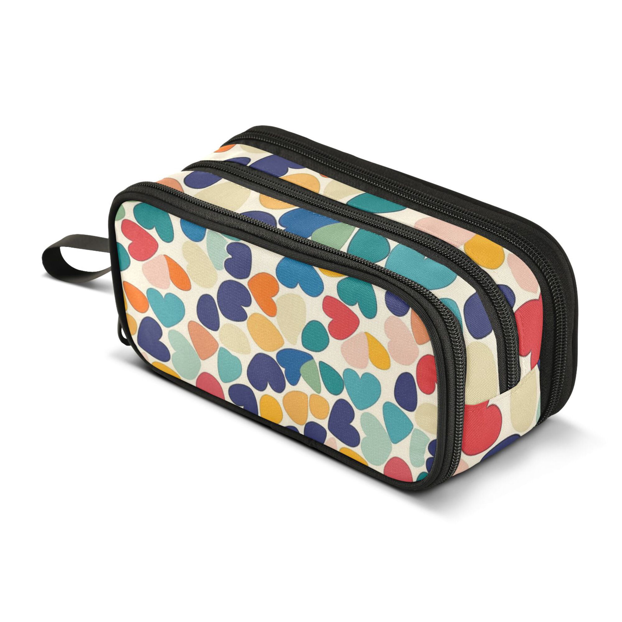 FORMRS Pencil Case with Zipper and Handle 3 Compartments School ...