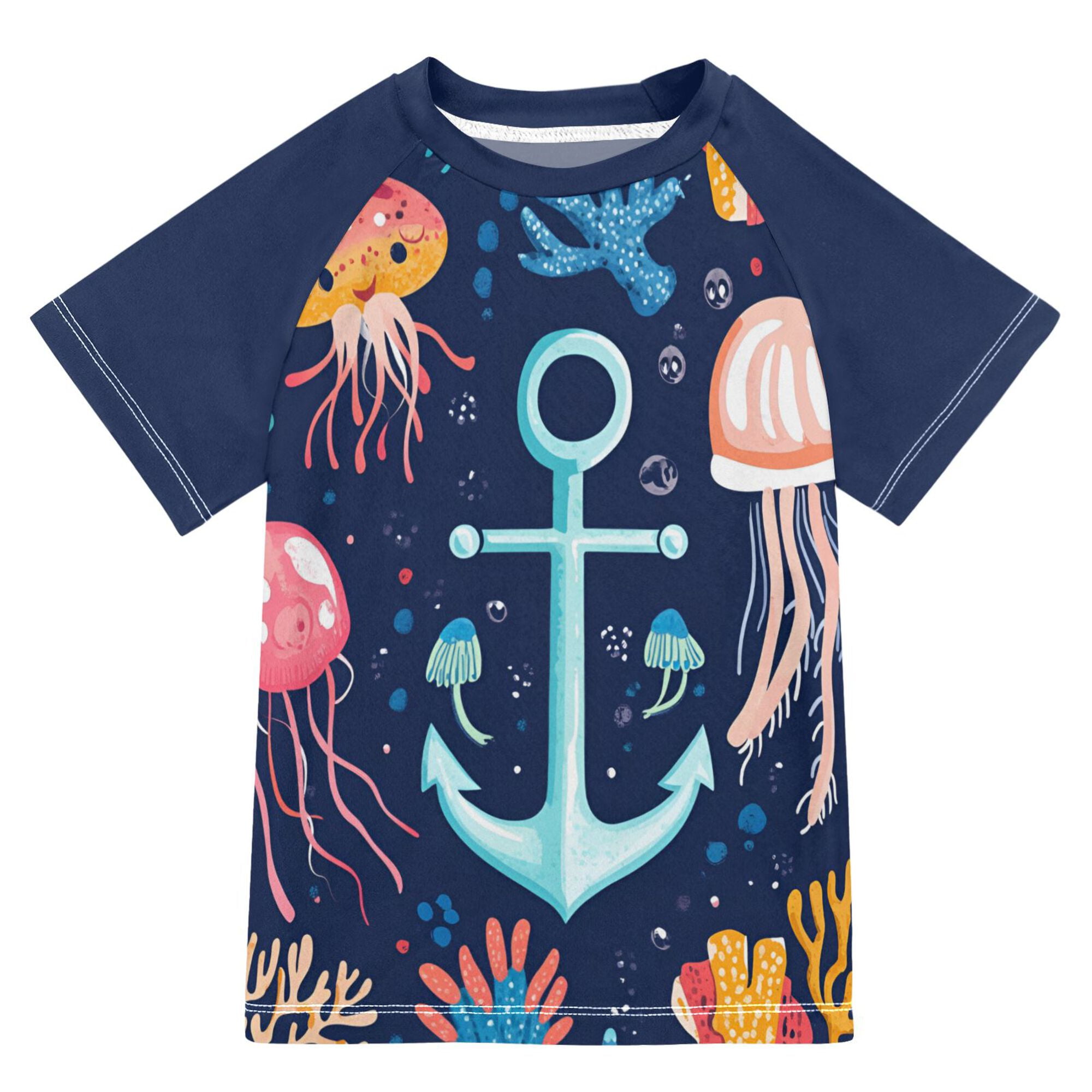 FORMRS Boys Rash Guard with Short Sleeves UPF 50+ Swim Shirts Sizes 3 ...