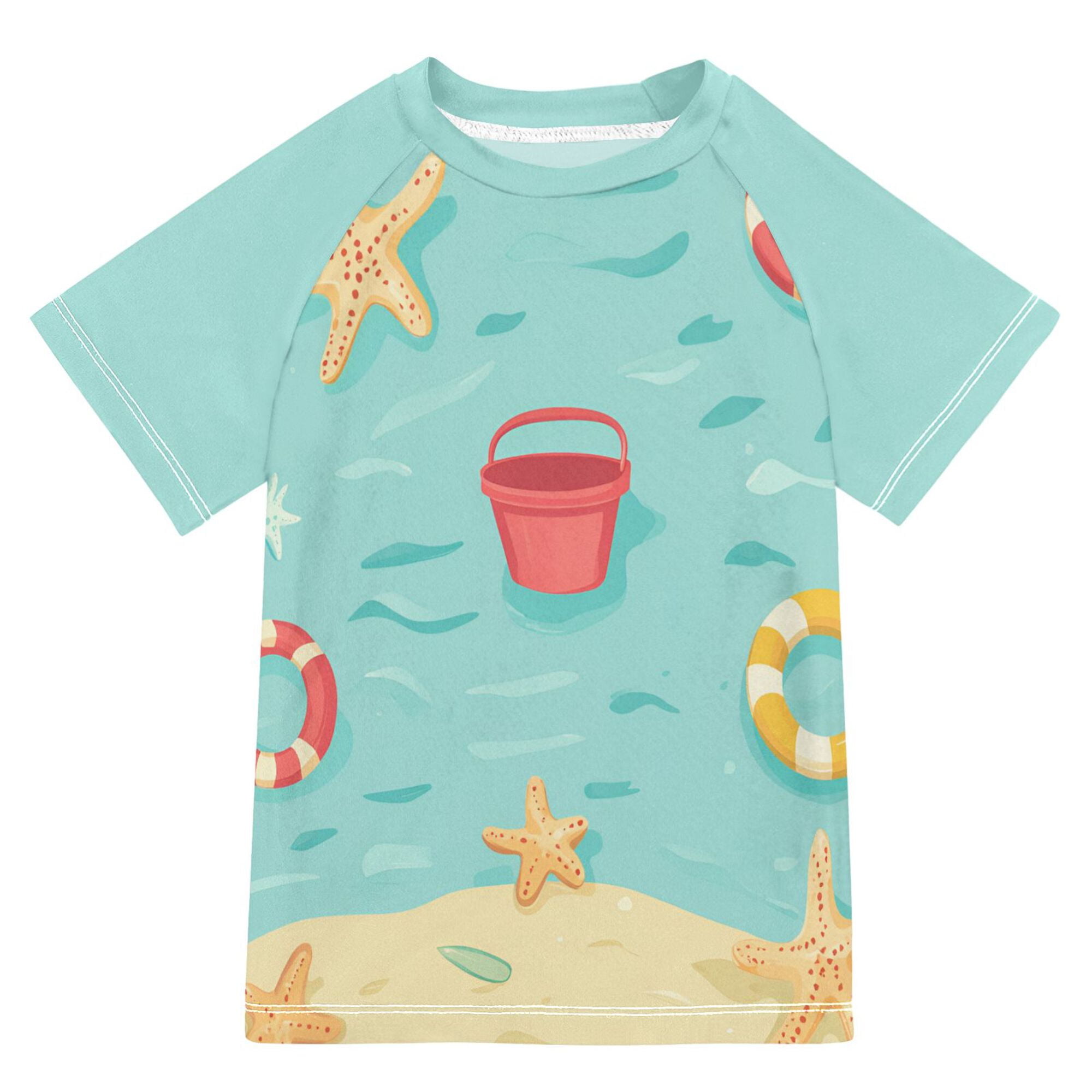 FORMRS Boys Rash Guard with Short Sleeves UPF 50+ Swim Shirts Sizes 3 ...