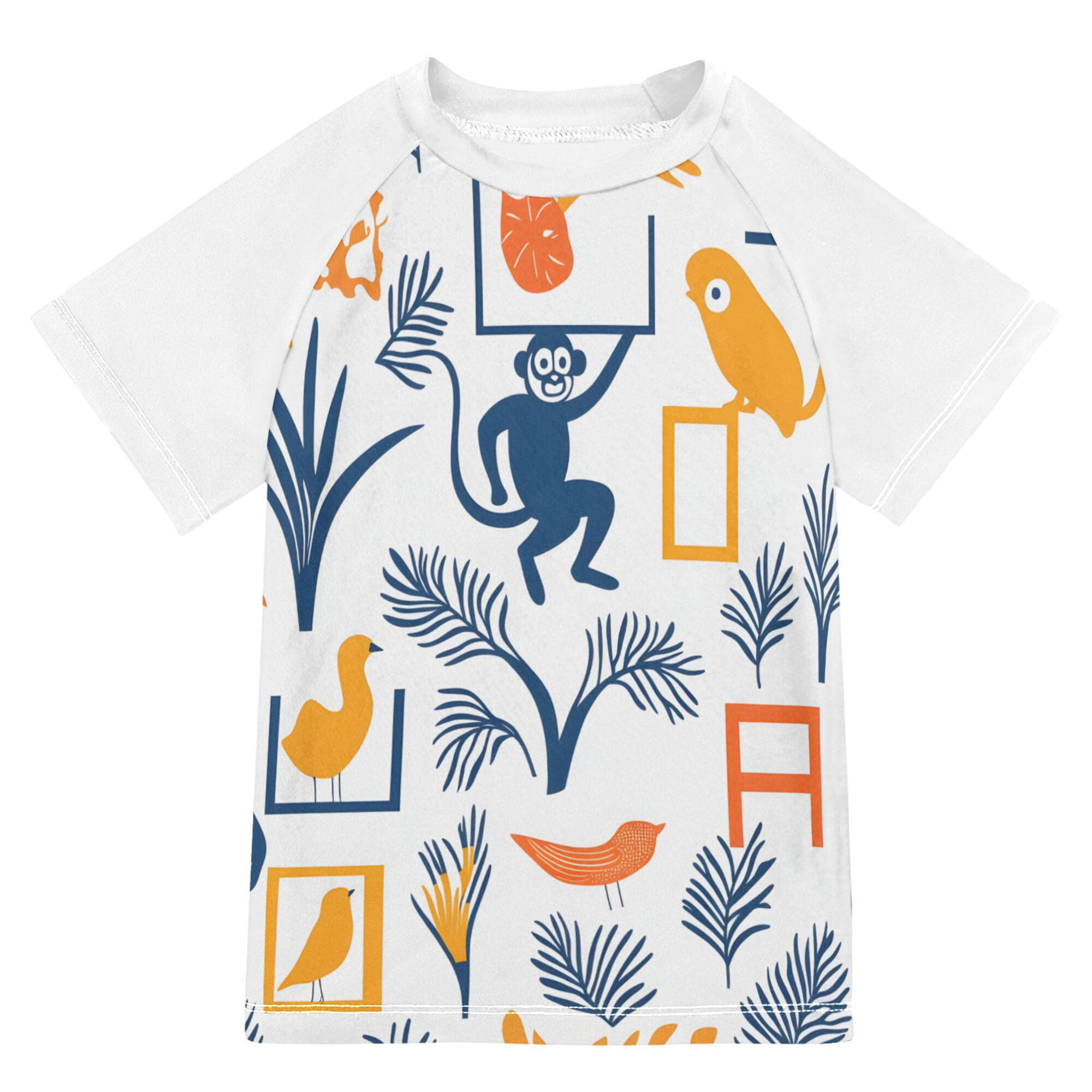 FORMRS Boys Rash Guard with Short Sleeves UPF 50+ Swim Shirts Sizes 3 ...