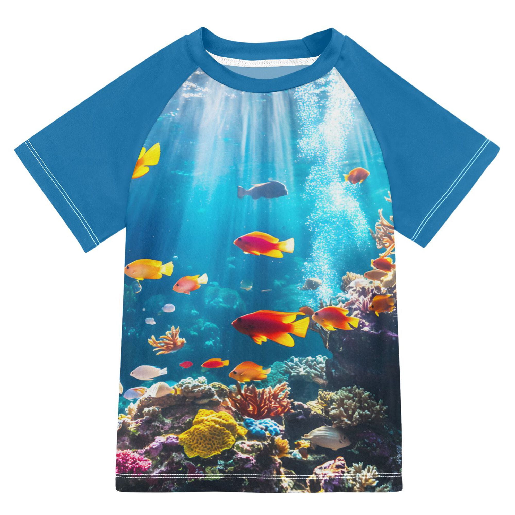FORMRS Boys Rash Guard with Short Sleeves UPF 50+ Swim Shirts Sizes 3 ...