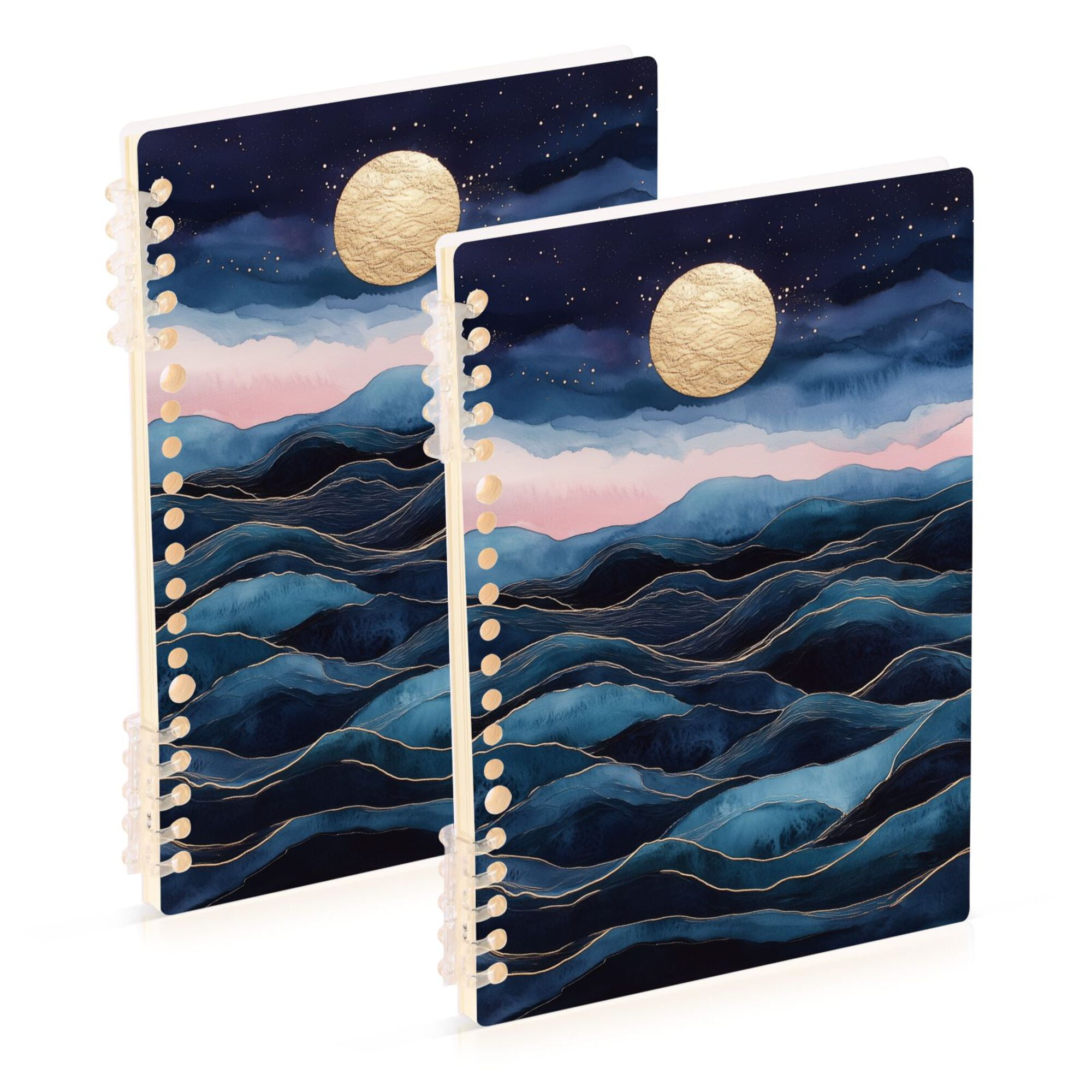 FORMRS Spiral Notebook College Ruled 1 Subject 8" x 5" Refillable Pages, Ocean Waves - Walmart.com