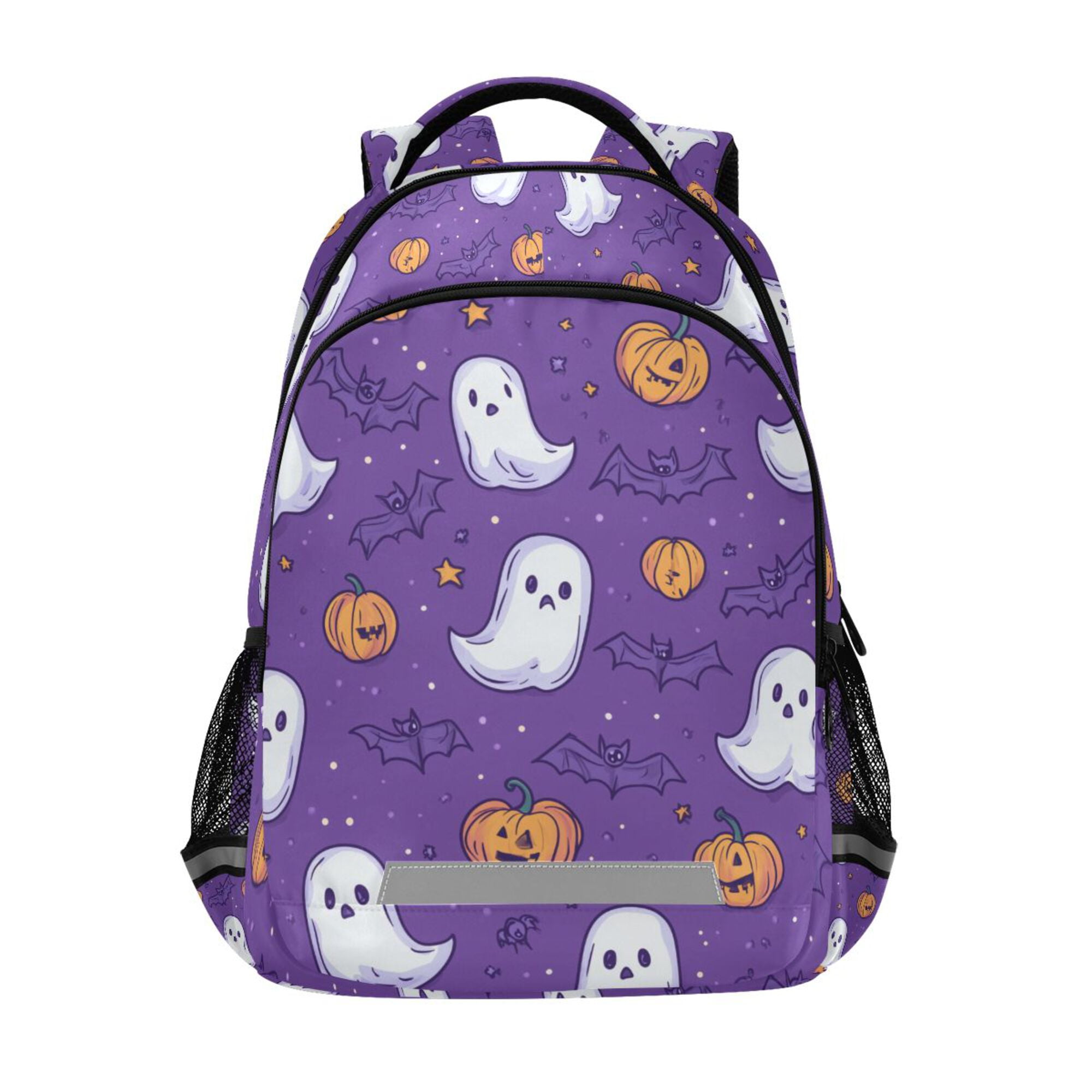 FORMRS Unisex Backpack Elementary School Travel Bookbag with Reflective Stripes, Halloween ...