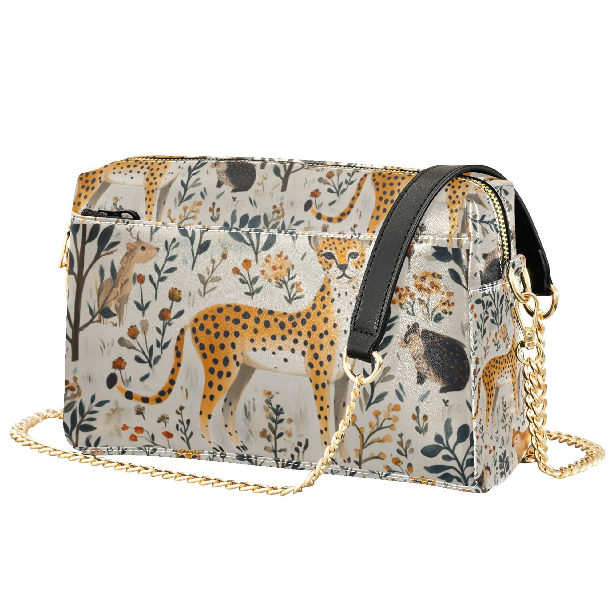 FORMRS Women Crossbody Purse with Chain Strap Vegan Leather Shoulder ...