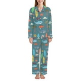 FORMRS Womens Pajama Set Long Sleeve Top and Pants with Pockets Soft ...