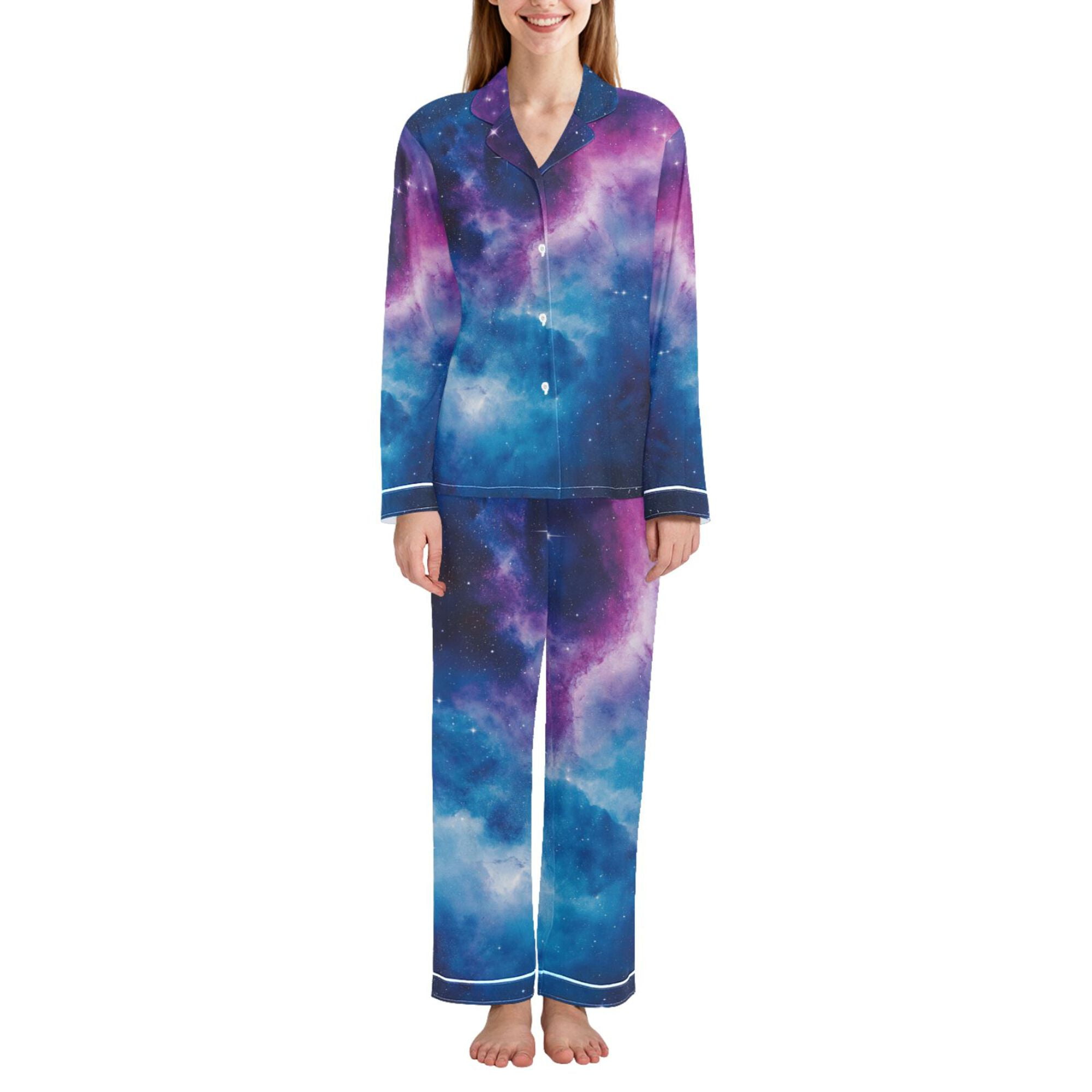 FORMRS Womens Pajama Set Long Sleeve Top and Pants with Pockets Soft ...