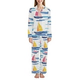 FORMRS Womens Pajama Set Long Sleeve Top and Pants with Pockets Soft ...
