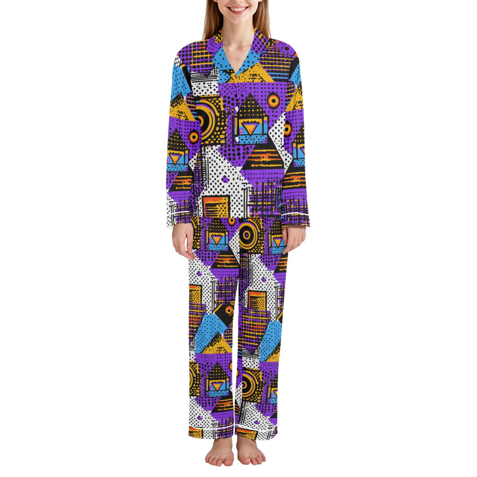 FORMRS Womens Pajama Set Long Sleeve Top and Pants with Pockets Soft ...