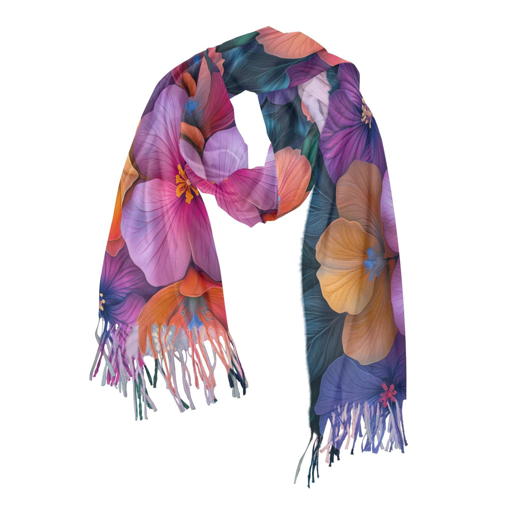 FORMRS Womens Scarf Winter Soft Long Big Warm Shawls Wrap Tassel ...