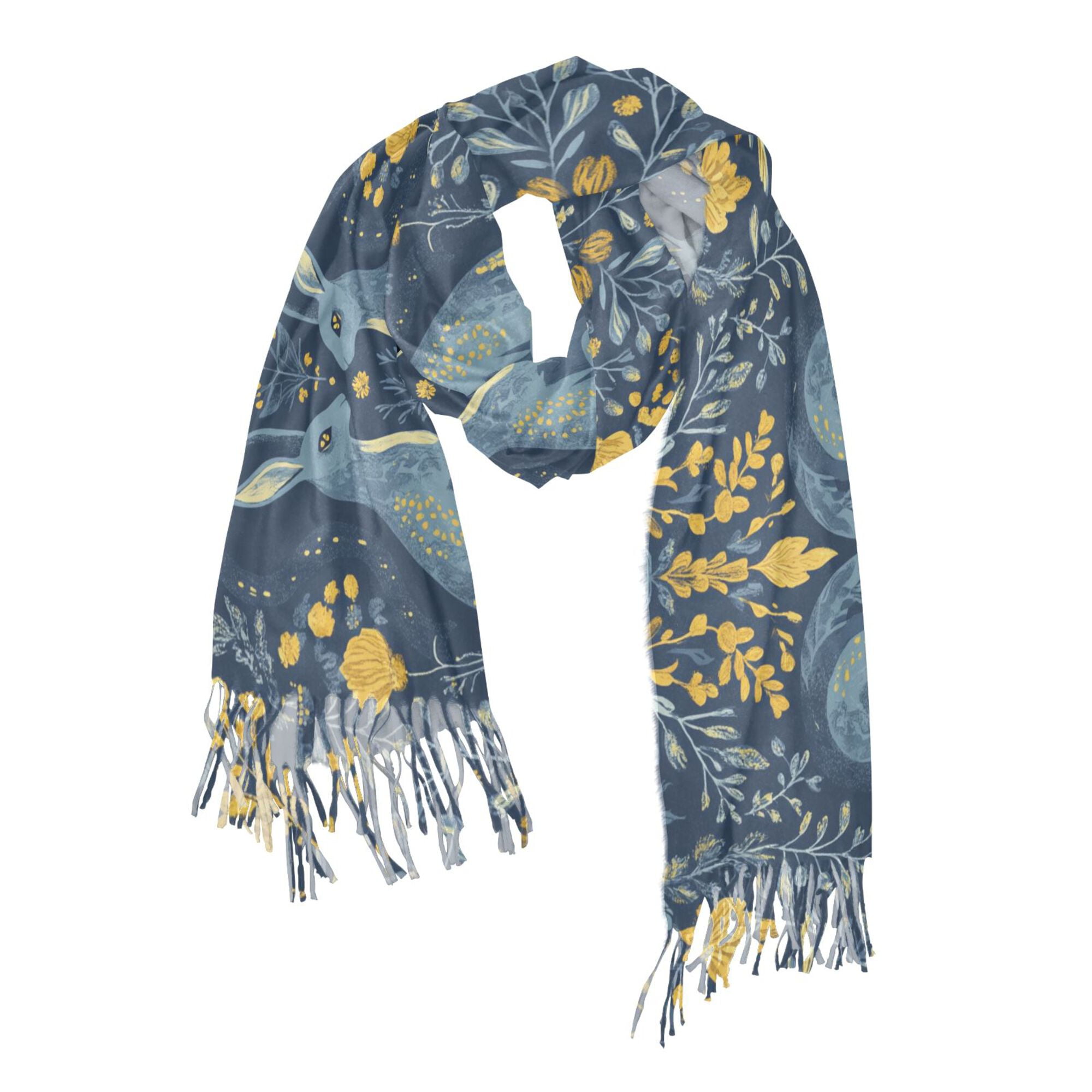 FORMRS Womens Scarf Winter Soft Long Big Warm Shawls Wrap Tassel ...