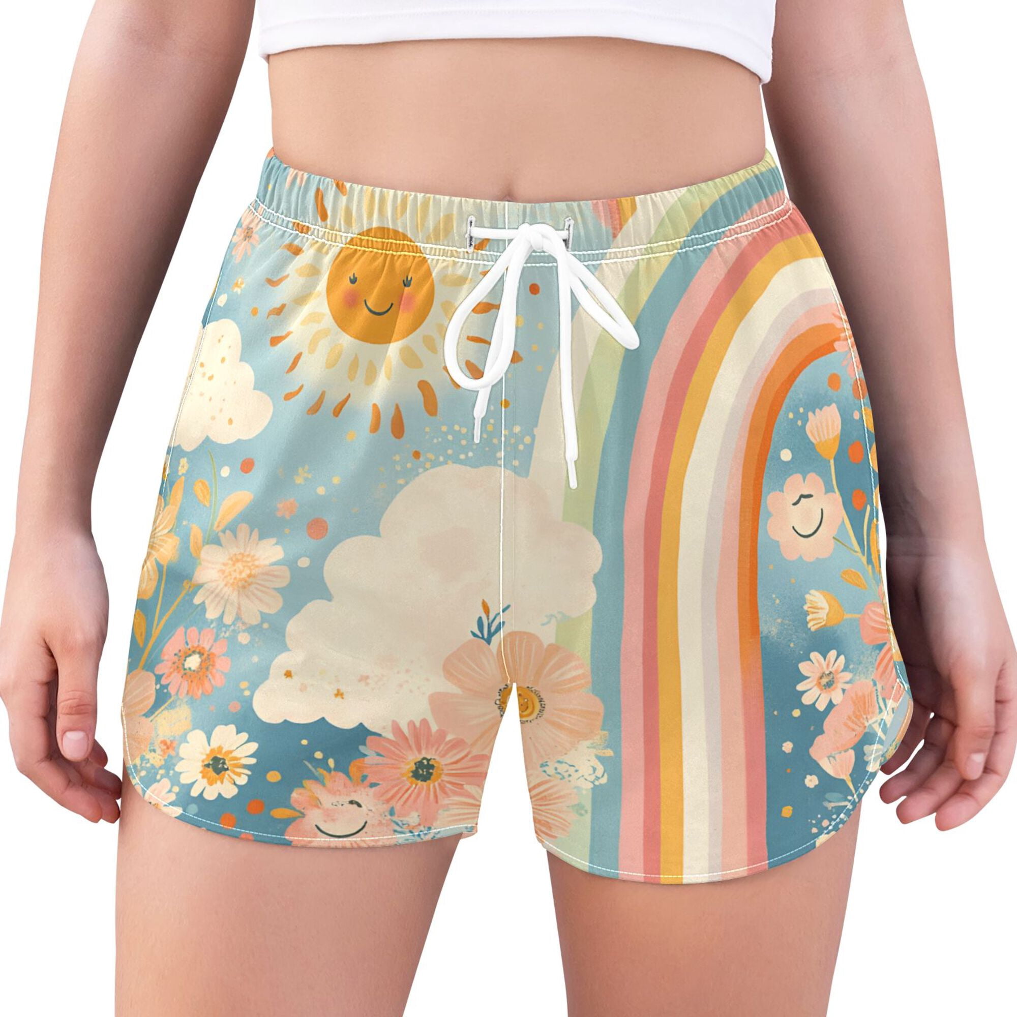 FORMRS Womens Swim Shorts Mesh Liner Quick Dry Casual Beach Board ...