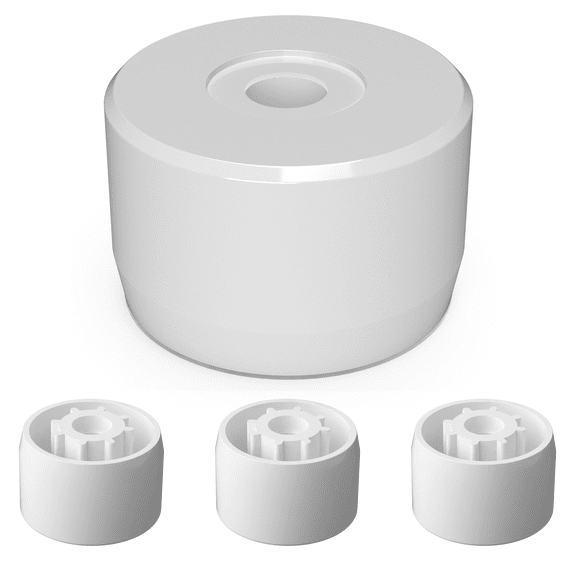 FORMUFIT 1-1/4" Caster Pipe Cap Furniture Grade PVC Pipe Adapters, (1 ...
