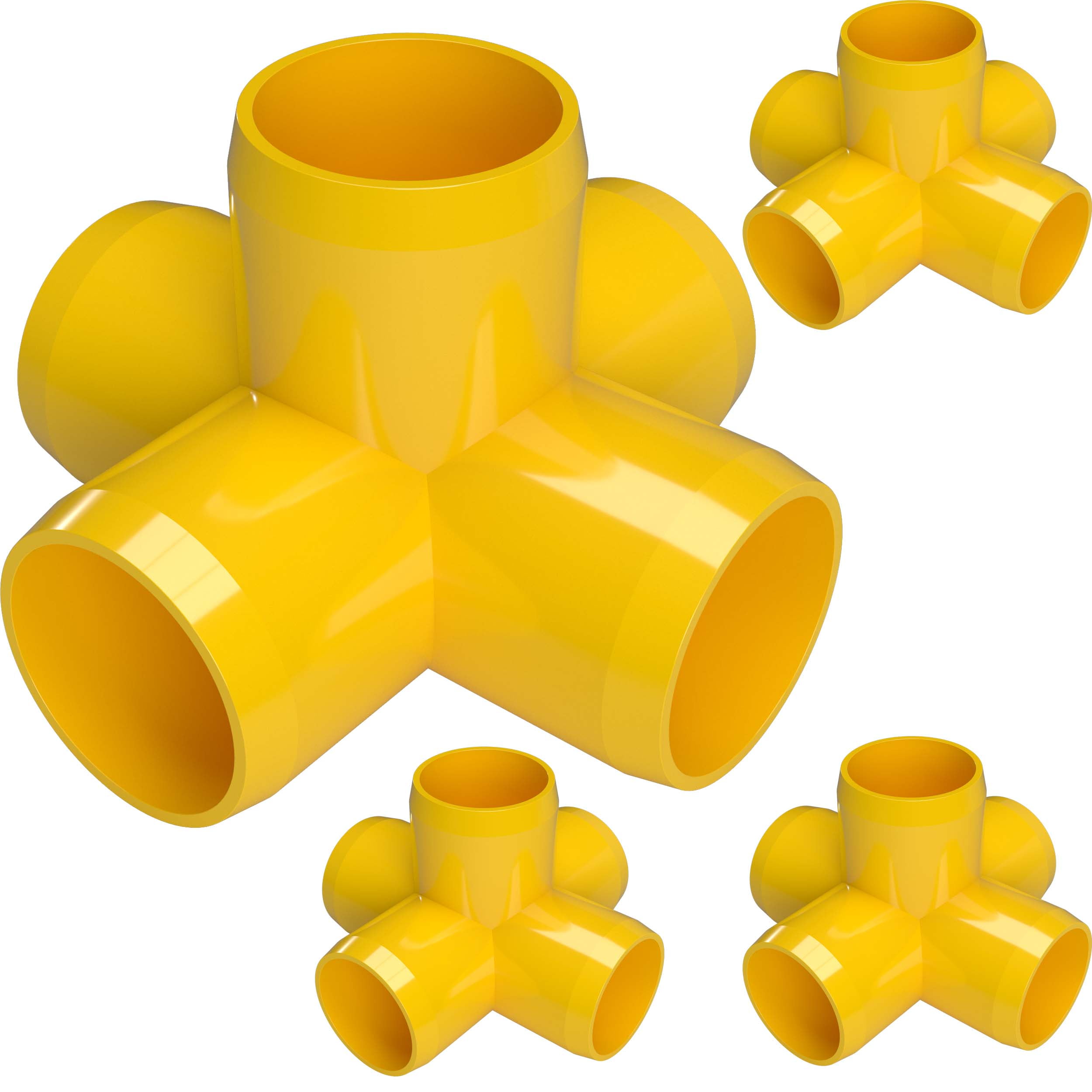 FORMUFIT PVC Fitting, 5-Way Cross Side Outlet, Furniture Grade, 1" Size ...