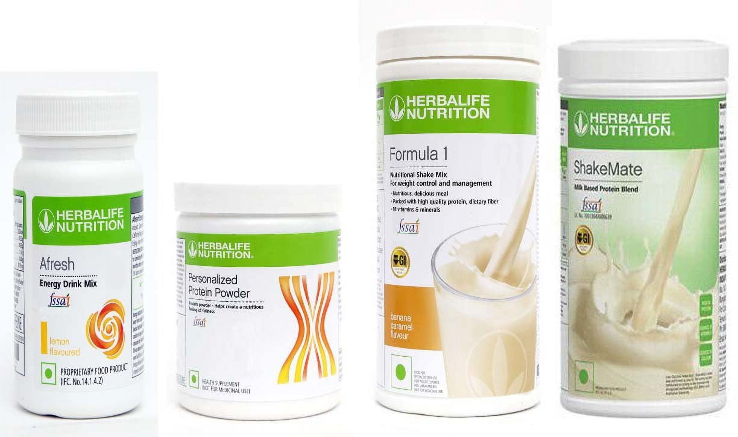 FORMULA-1 NUTRITION BANANA CRAMAL FLAVOR SHAKE MIX-500 GRAM+PERSONALISED PROTIEN POWDER- 200 ...