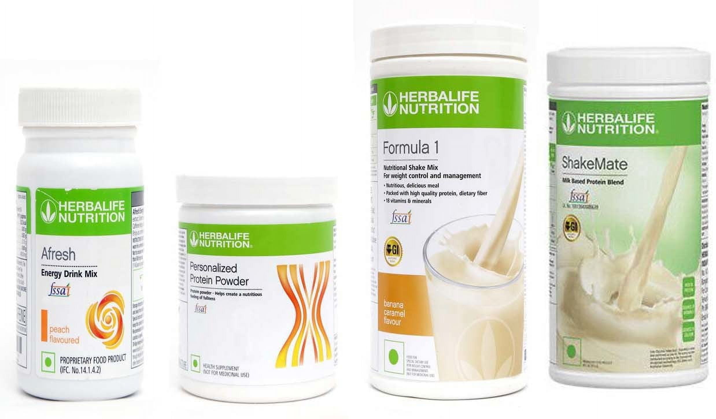 FORMULA-1 NUTRITION BANANA CRAMAL FLAVOR SHAKE MIX-500 GRAM+PERSONALISED PROTIEN POWDER- 200 ...