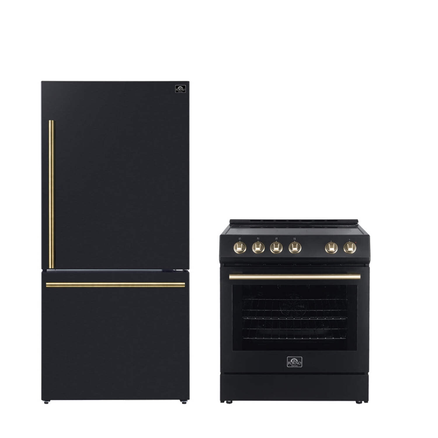 FORNO Premium 2-Piece Kitchen Bundle - Leonardo Espresso 30" Black ...