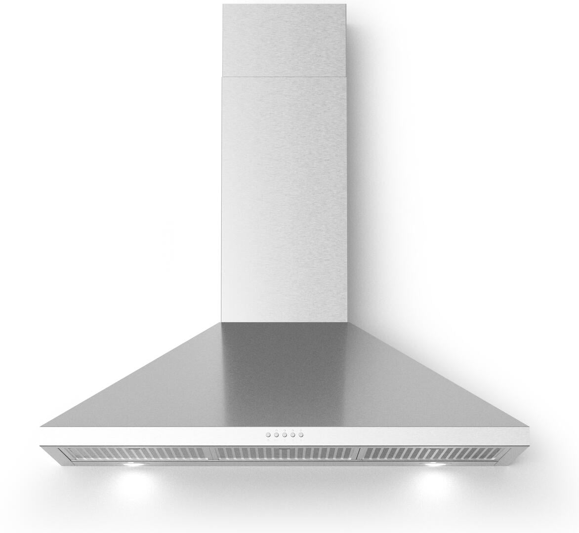 Forte Bravo Wall Mount Chimney Style Range Stainless Steel Hood with ...