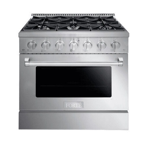 "FORTE 36"" Stainless Steel Freestanding Gas Range, Modern Kitchen ...
