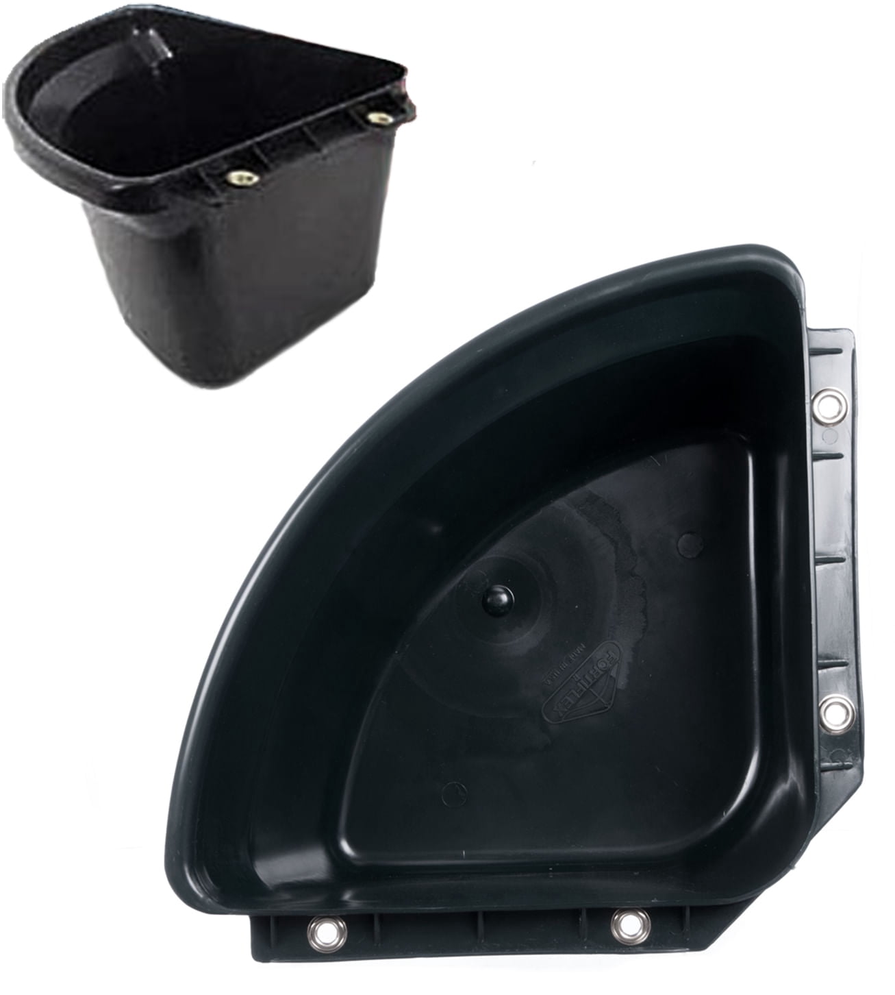 Fortiflex 6 gal. Black Corner Feeder, Plastic, CF-24, Ideal for ...