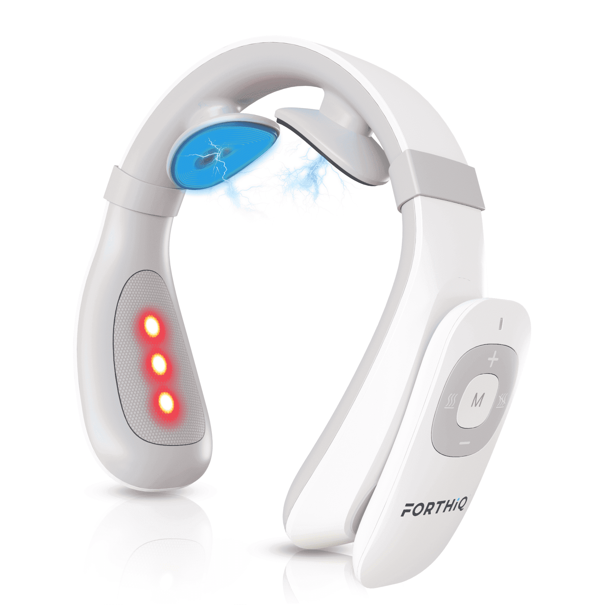 FORTHiQ Neck Massager with Heat, Electric Neck Massager for Relax, 15 Levels Deep Tissue Massage ...