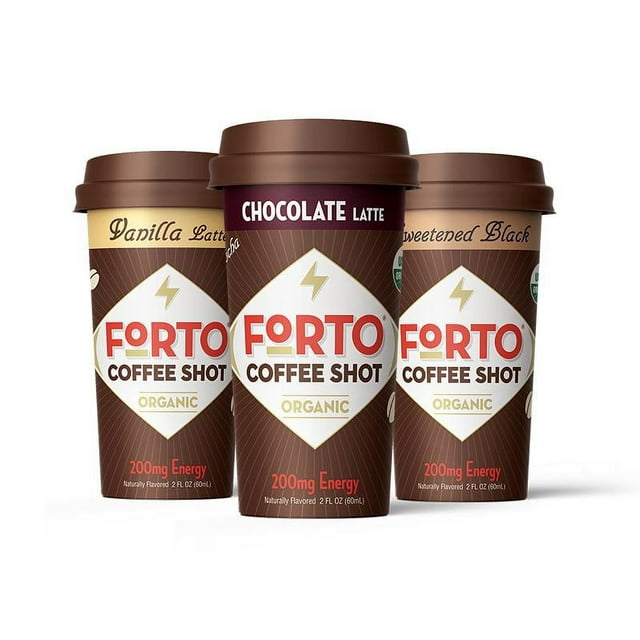 FORTO Coffee Shots - 200mg Caffeine, Variety Pack, Ready-to-Drink on ...