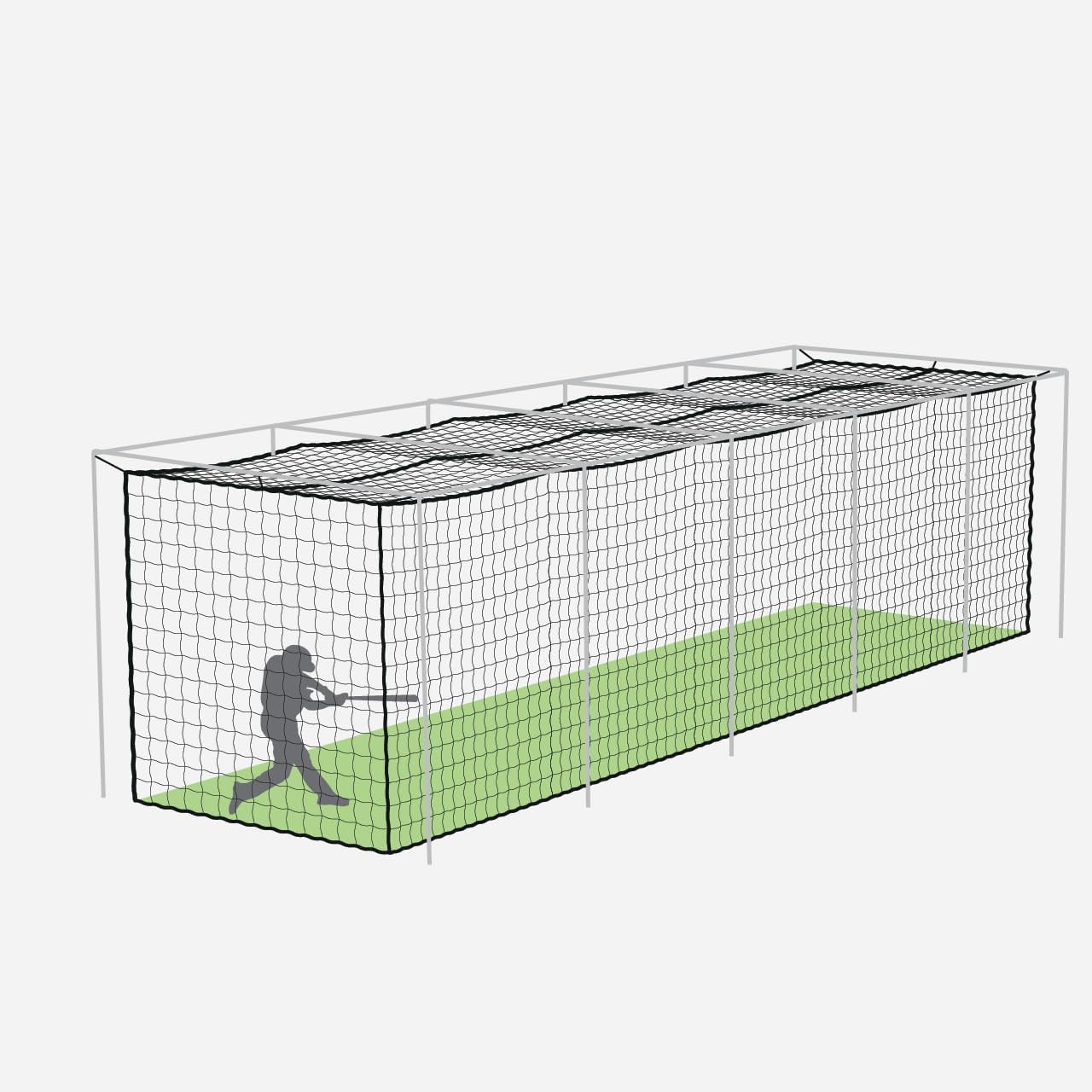 FORTRESS Baseball Batting Cage Nets | Heavy-Duty HDPP Fully Enclosed ...