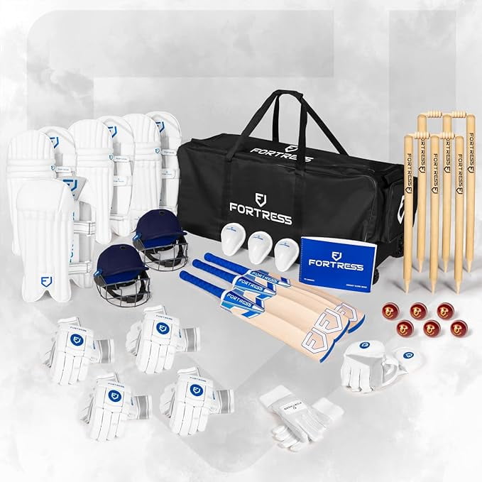 FORTRESS Cricket Team Kit Bundle | Premium Cricket Equipment Set with ...