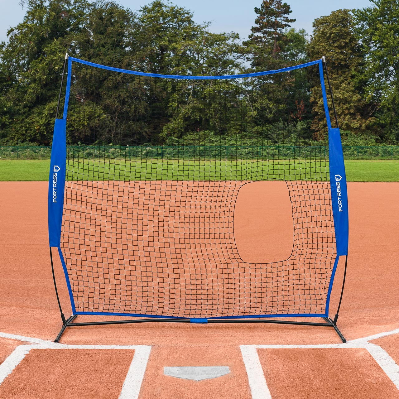FORTRESS Portable Pitch-Thru Protection Screen - Pop-up Softball and ...